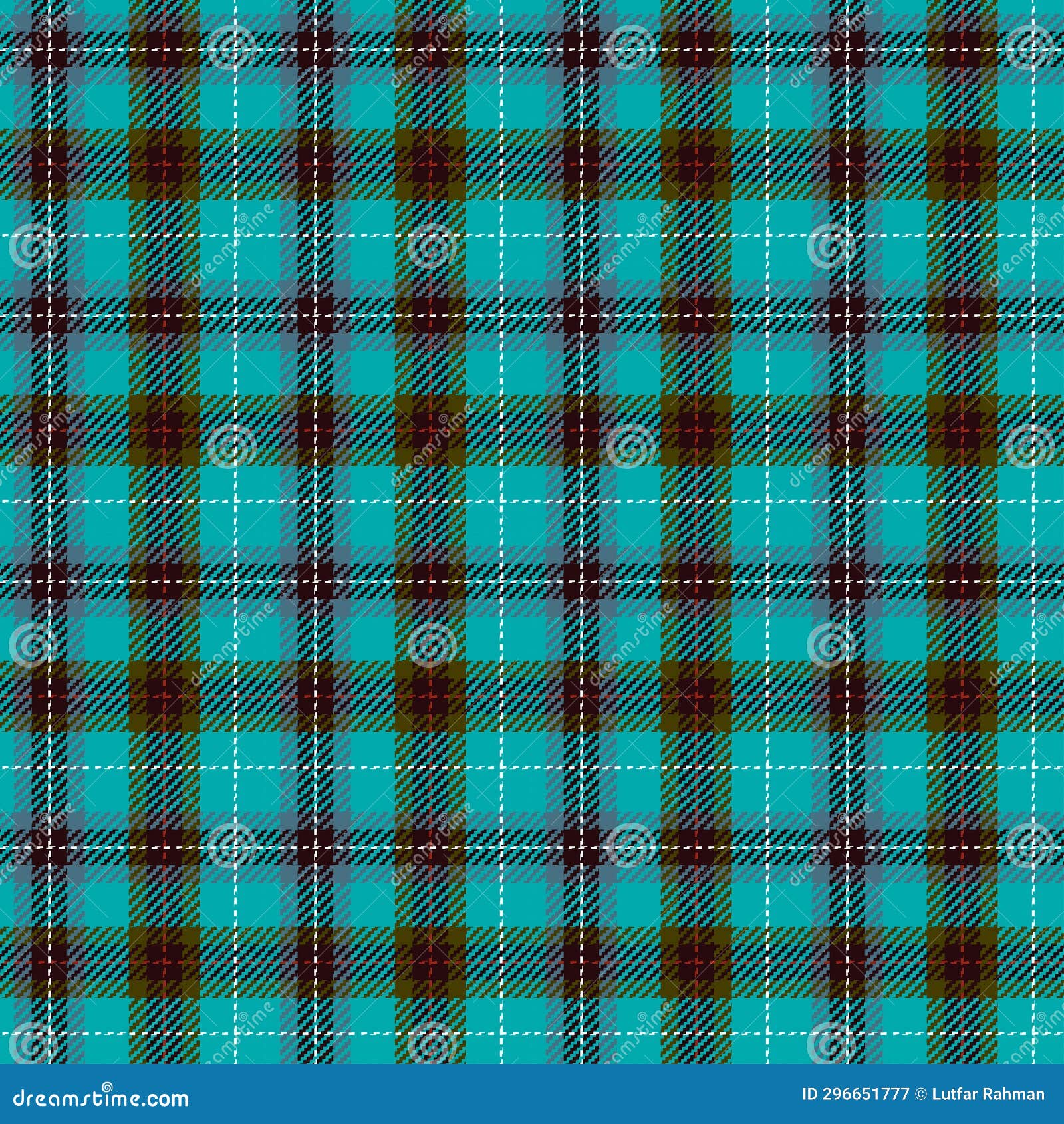 Blue Check Fabric Texture Vector Textile Print Design with a Seamless ...