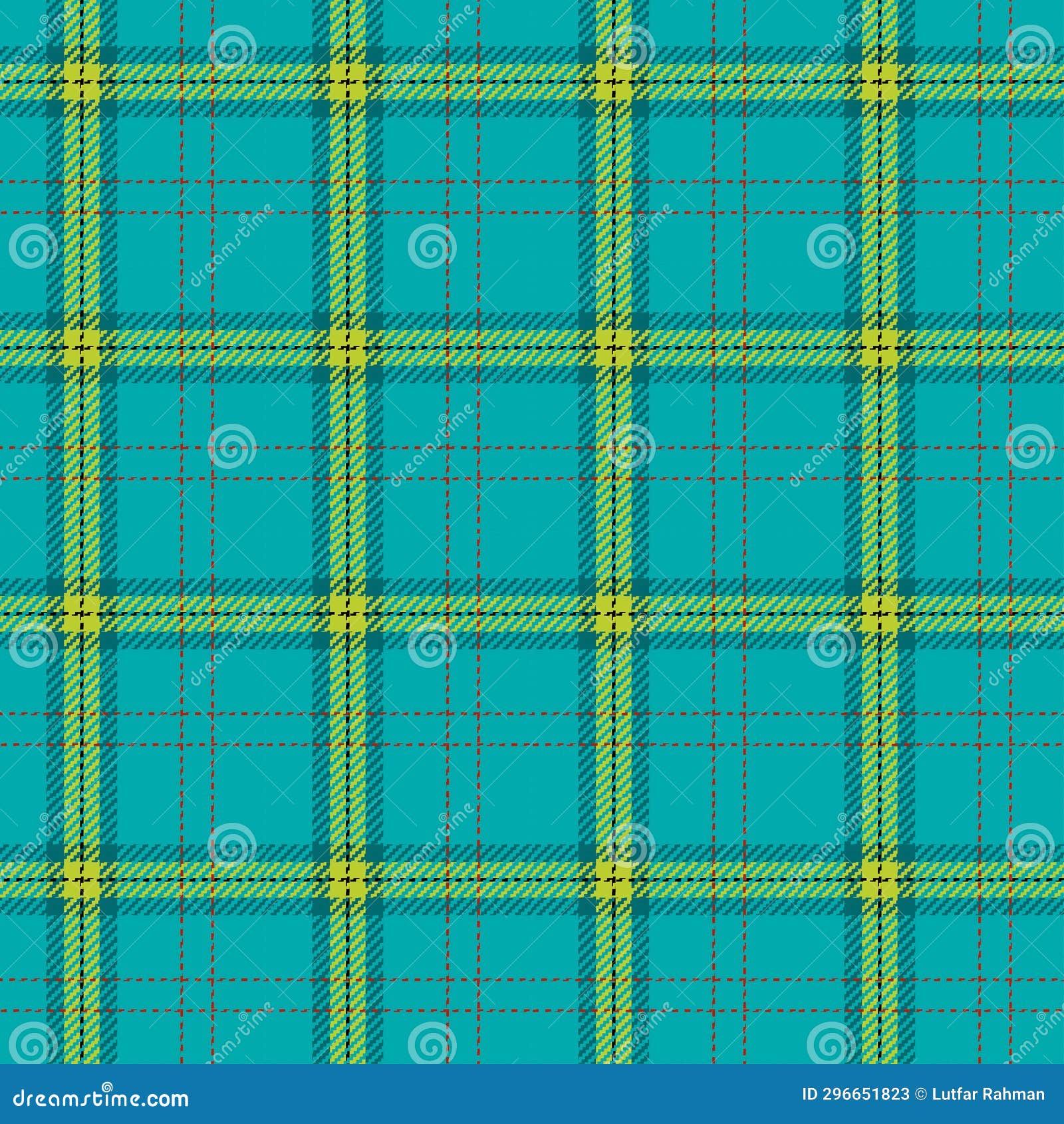 Blue Check Fabric Texture Vector Textile Print Design with a Seamless ...