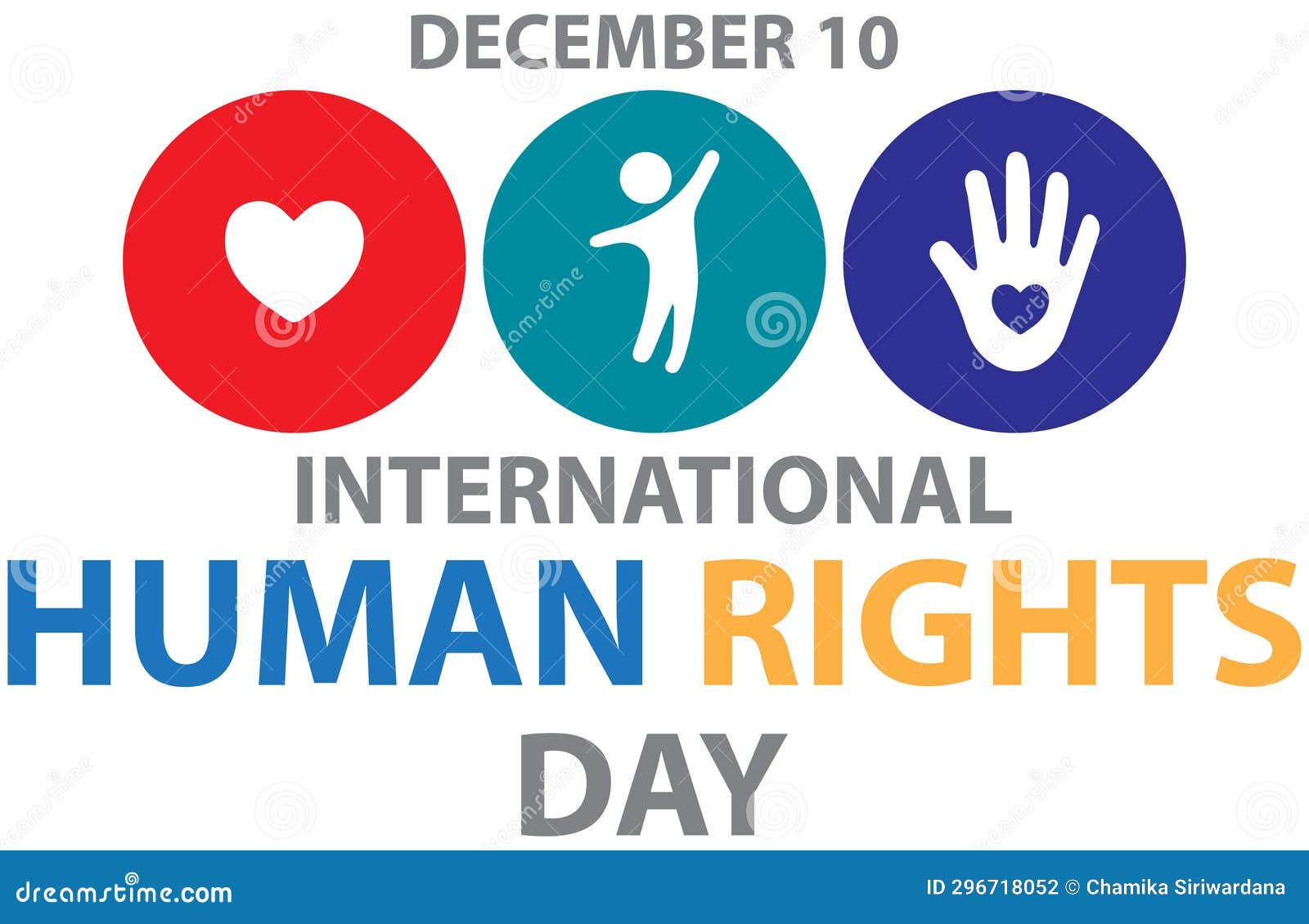 International Human Rights Day December 10 Stock Vector - Illustration ...