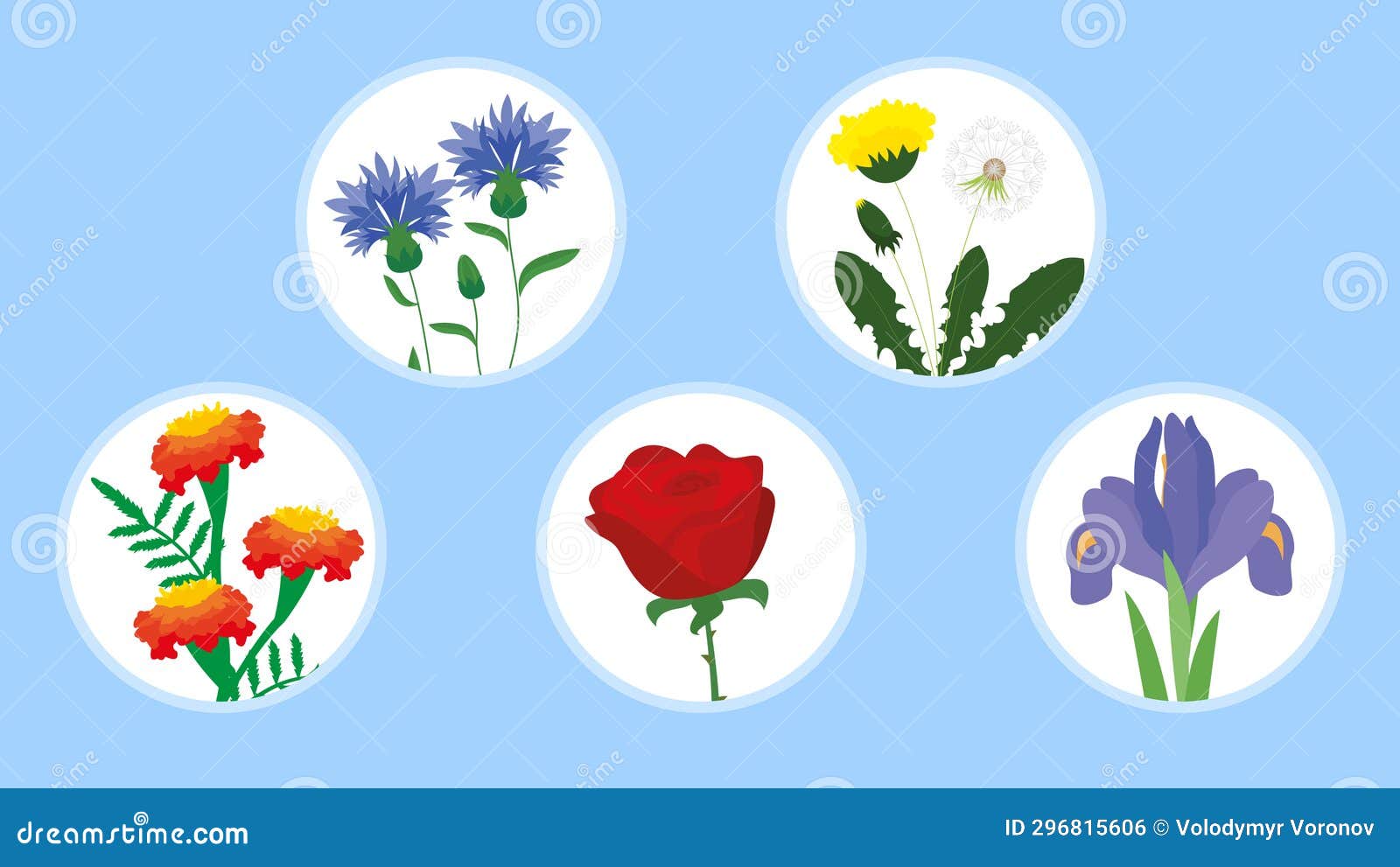 Flower Icons Set. Collection of Flower Icons Stock Vector ...