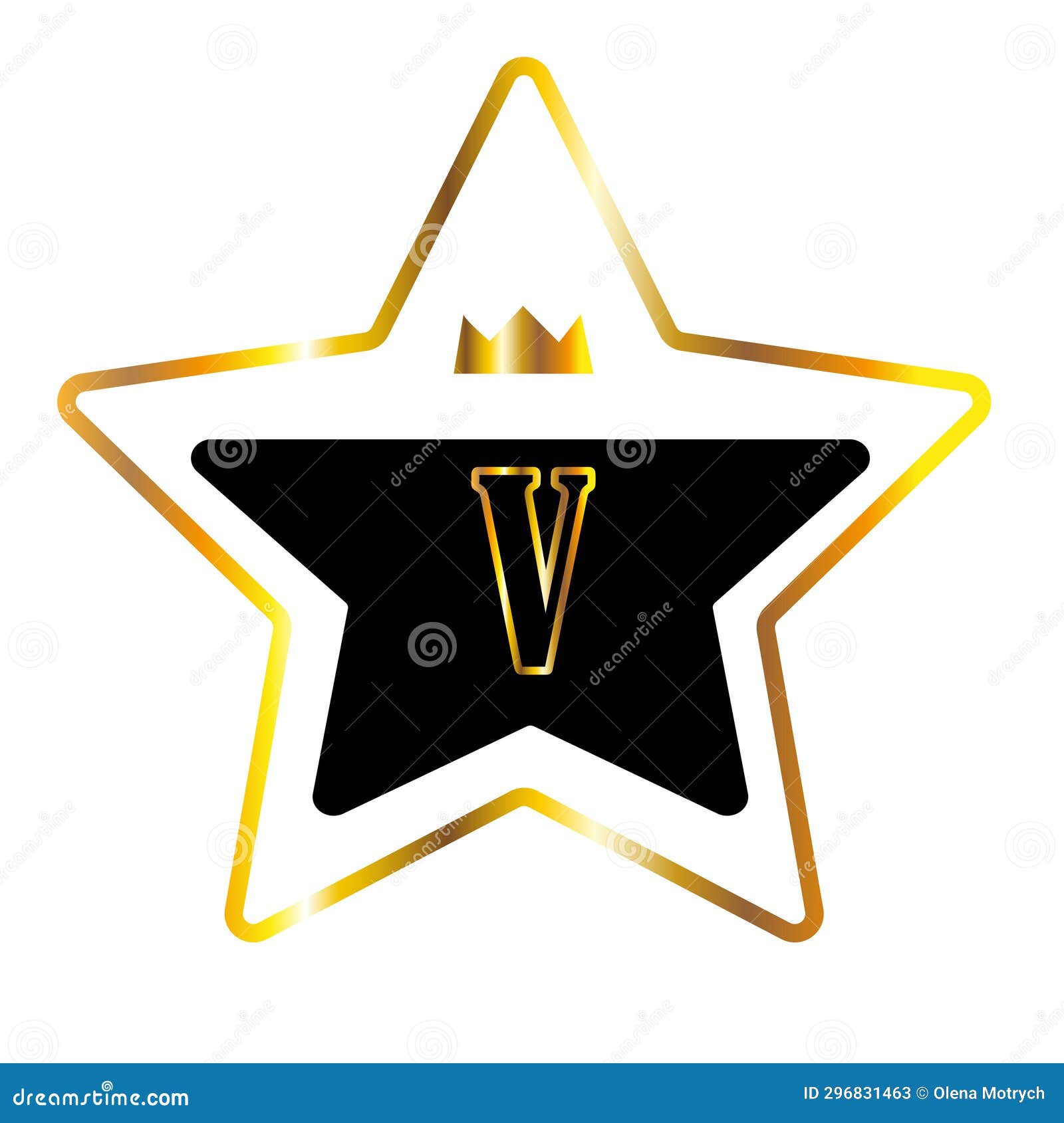 Vector Golden and Black Vip Star. Symbol of Customer Satisfaction ...
