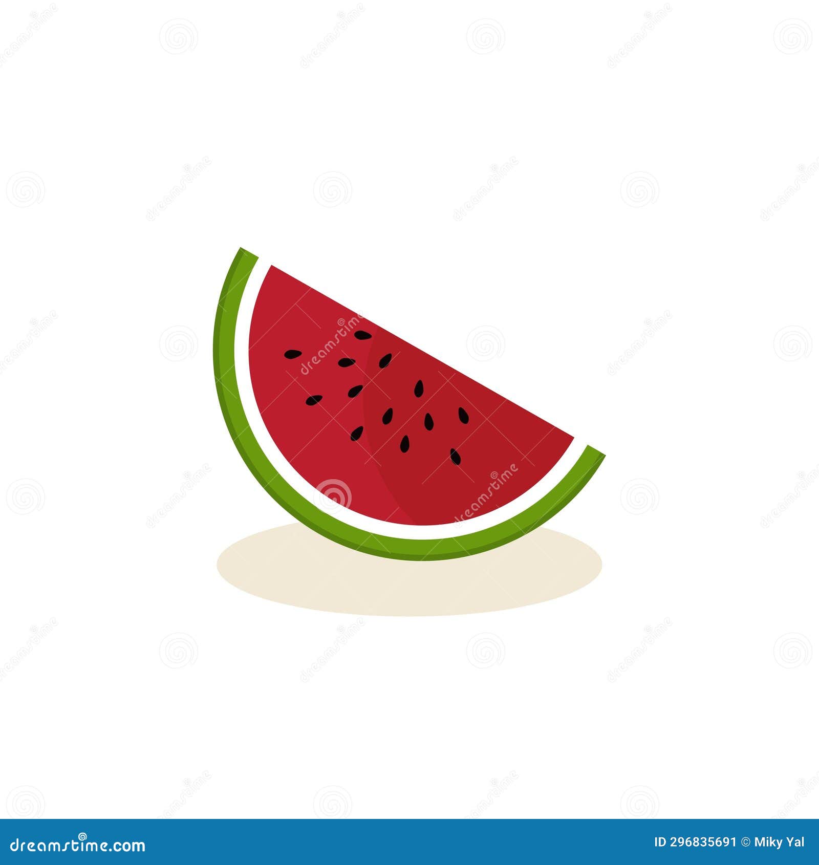 Cartoon Fresh Green Open Watermelon Half, Slices and Triangles Stock ...
