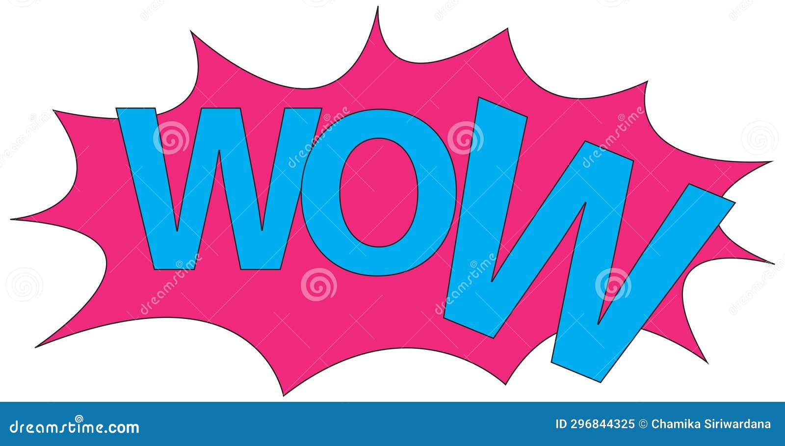 Comic Speech Bubble Set with Text- WOW Stock Vector - Illustration of ...
