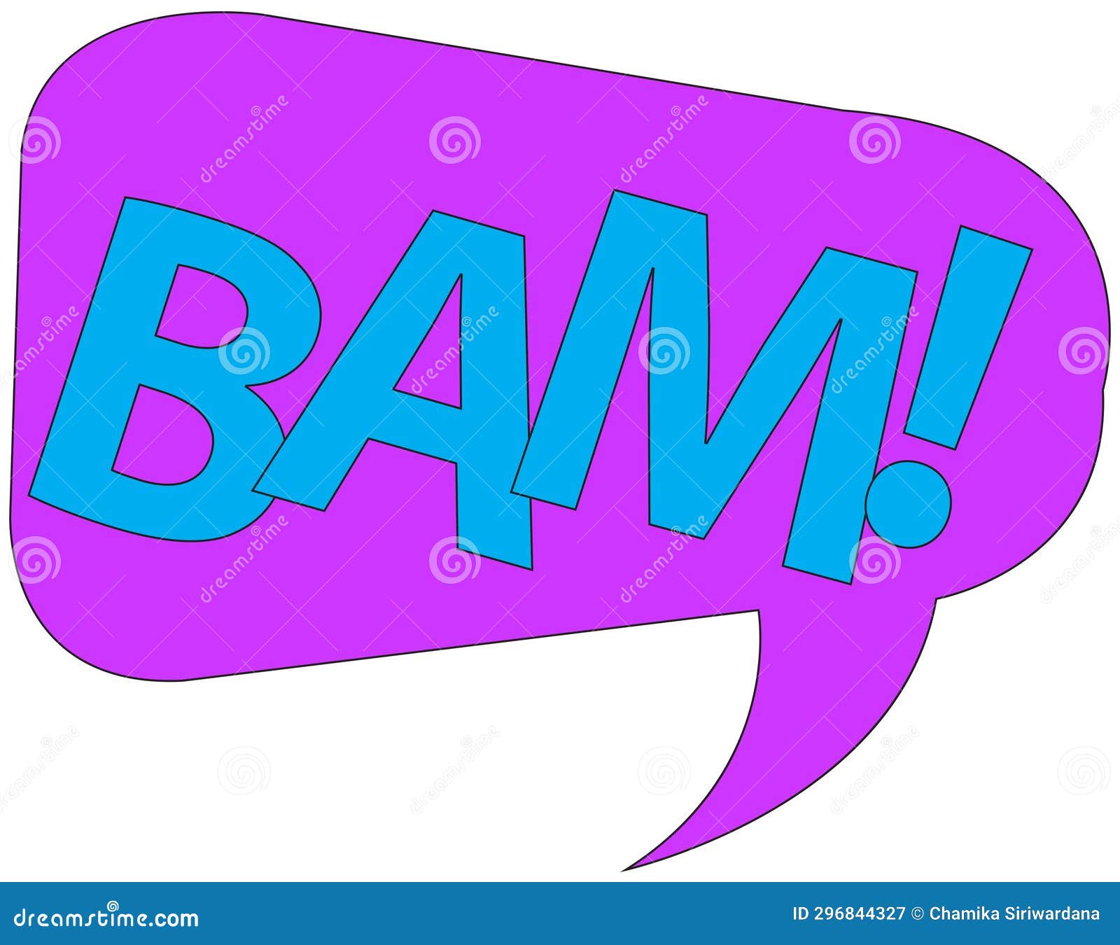 Comic Speech Bubble Set with Text- BAM Stock Illustration ...