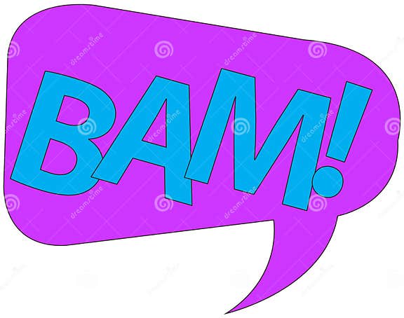 Comic Speech Bubble Set with Text- BAM Stock Illustration ...