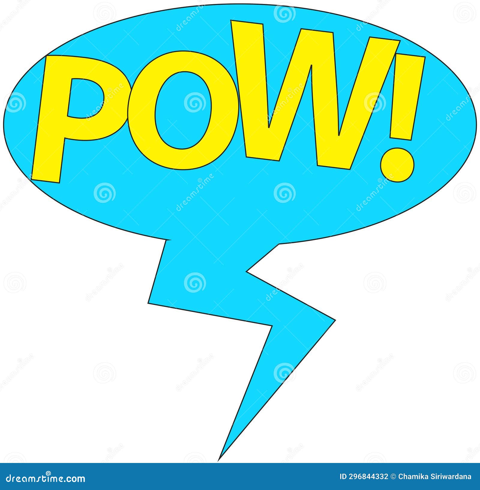 POW! stock vector. Illustration of message, isolated - 296844332