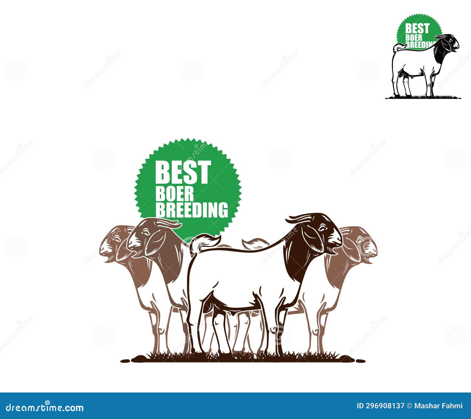 Goat Breeding Vector Illustration | CartoonDealer.com #58806452