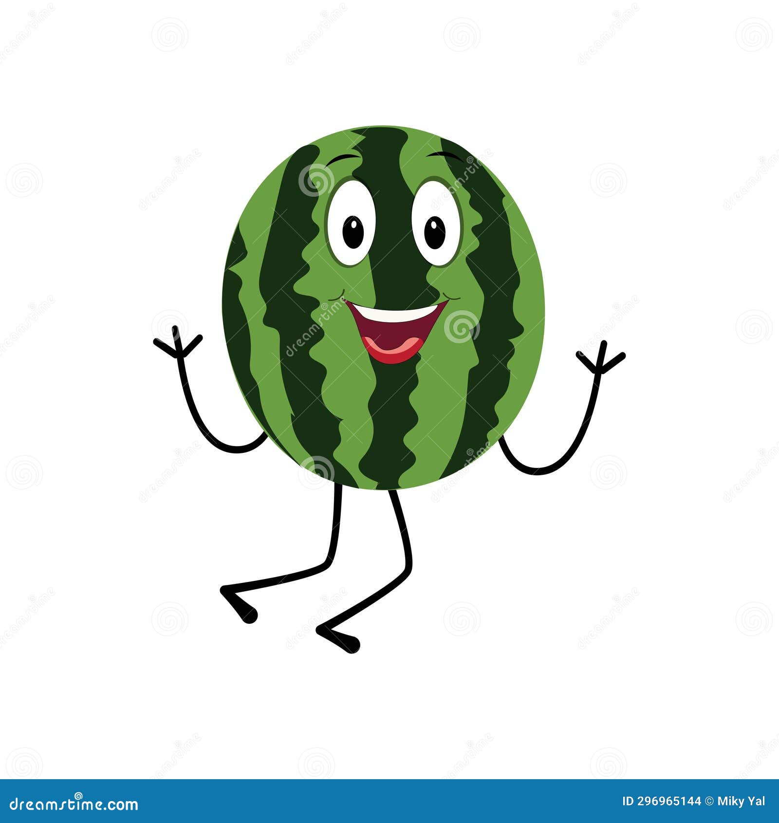 Watermelon Character with Various Face Expressions. Stock Vector ...