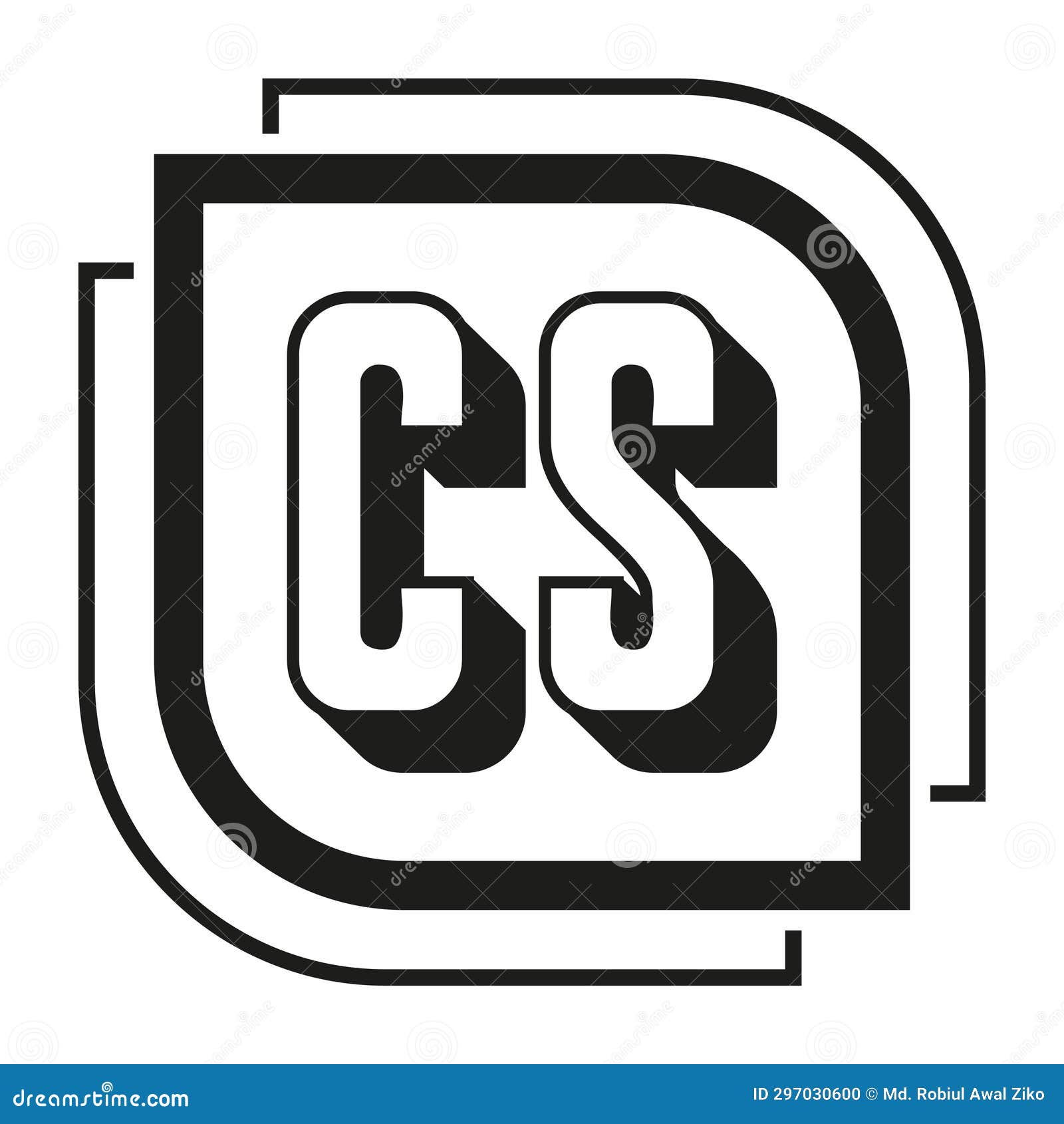 CS Letter Monogram Logo Design Stock Vector - Illustration of alphabet ...