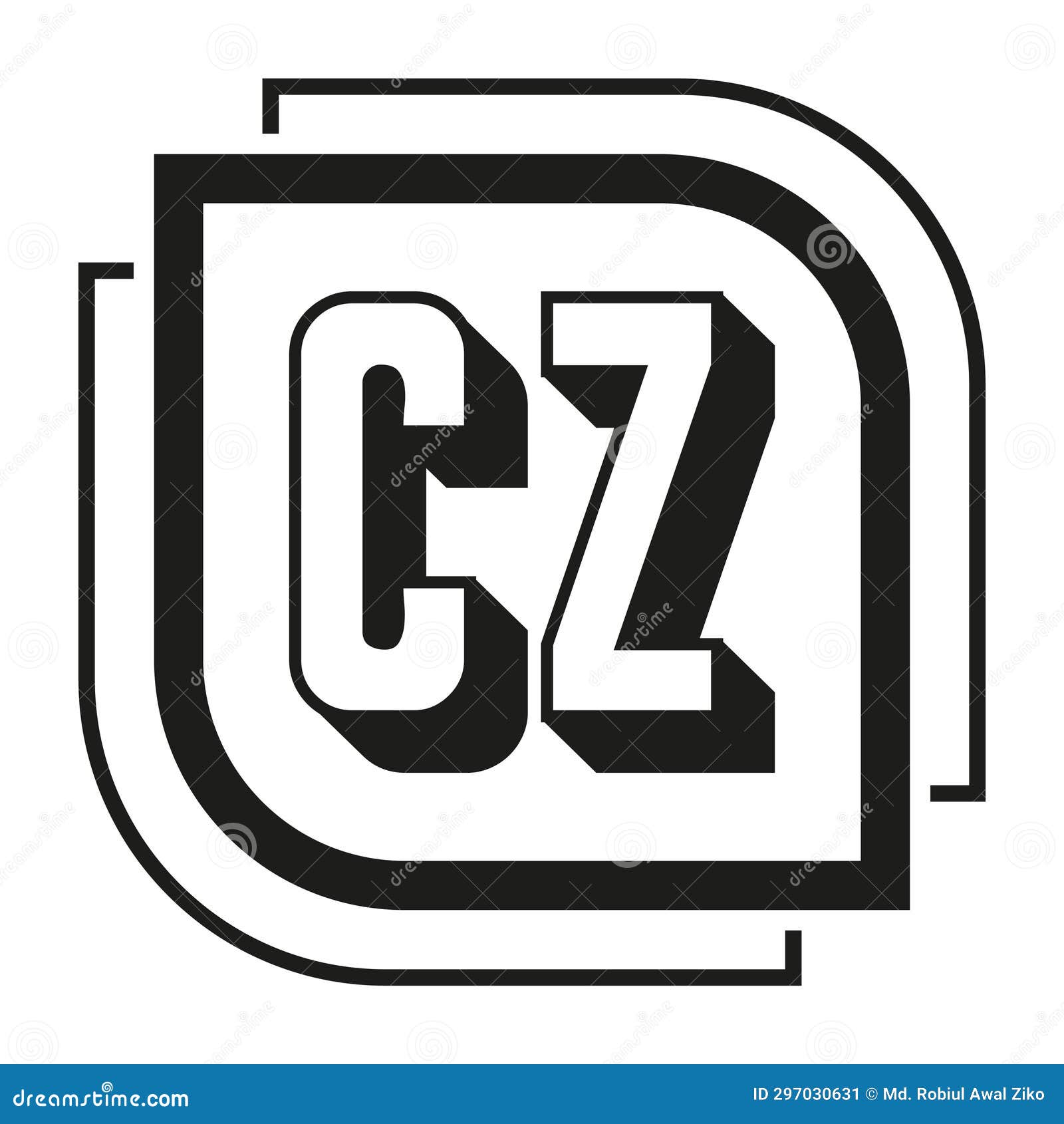 CZ Letter Monogram Logo Design Stock Vector - Illustration of abstract ...
