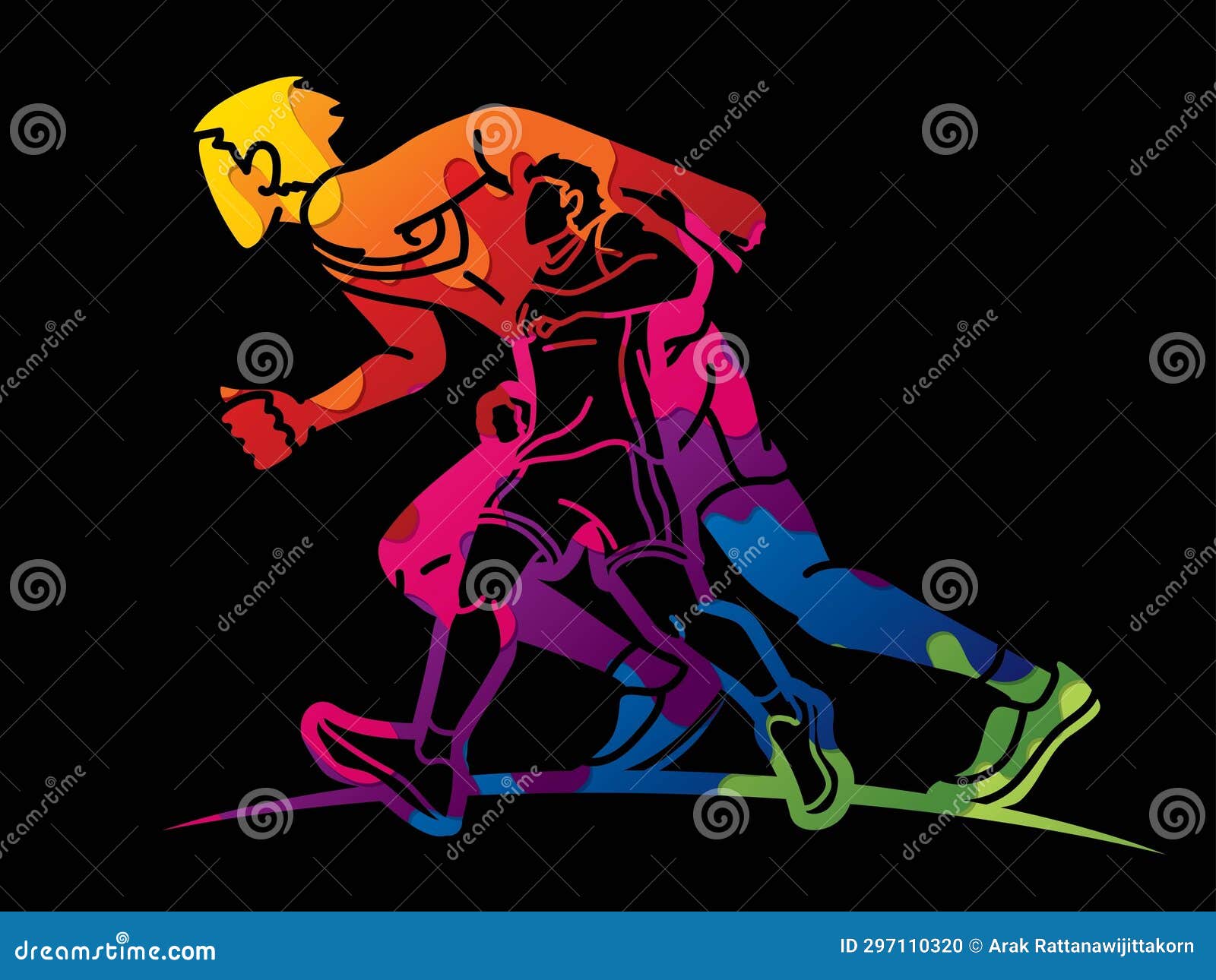 Group of People Start Running Men Runner Together Marathon Running ...