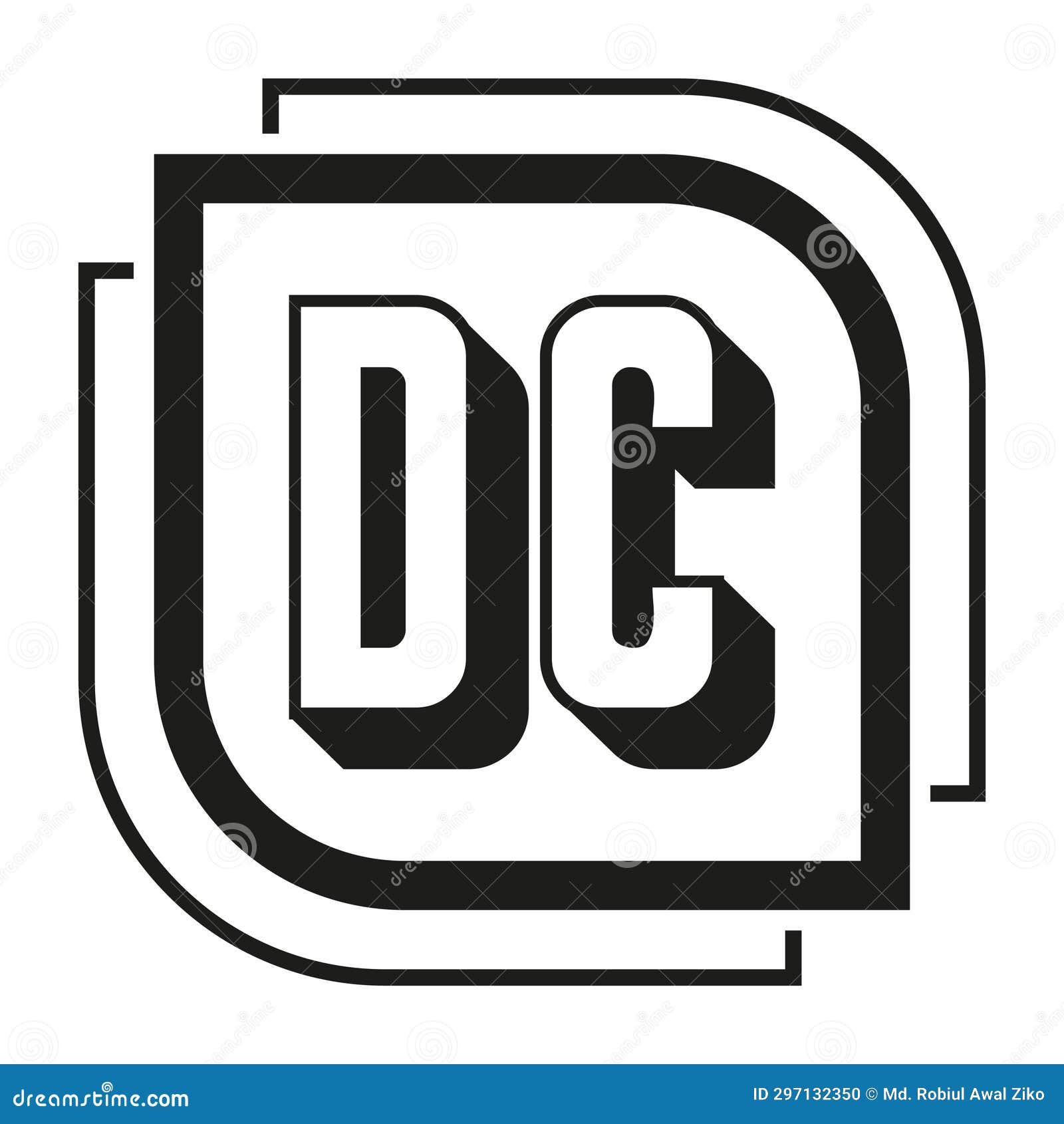 DC Letter Monogram Logo Design Stock Illustration - Illustration of ...