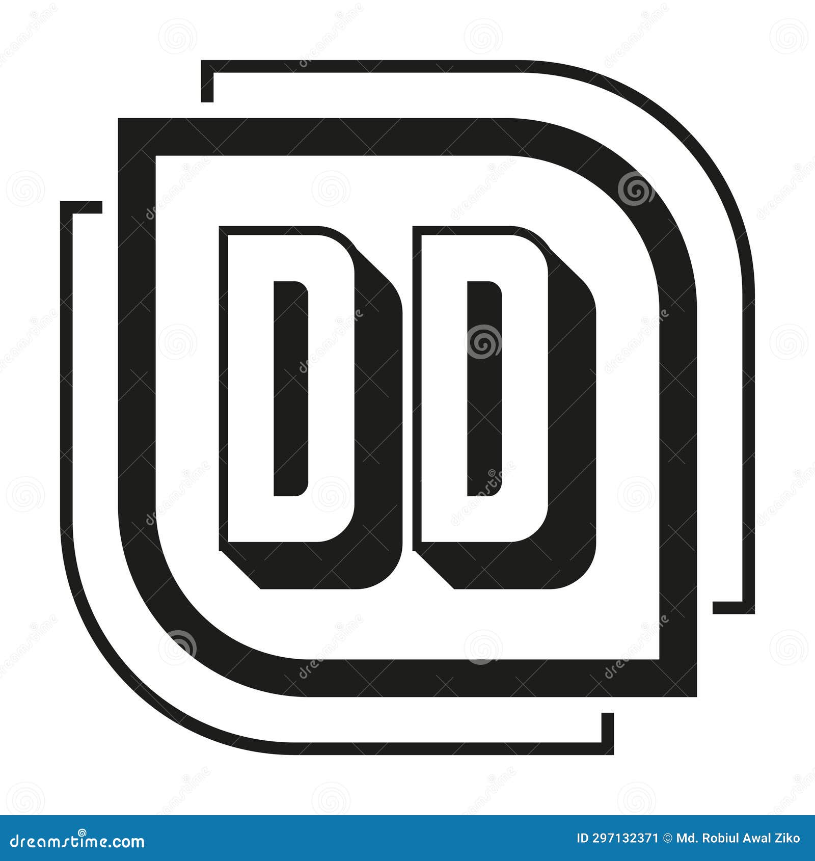 DD Letter Monogram Logo Design Stock Vector - Illustration of vector ...