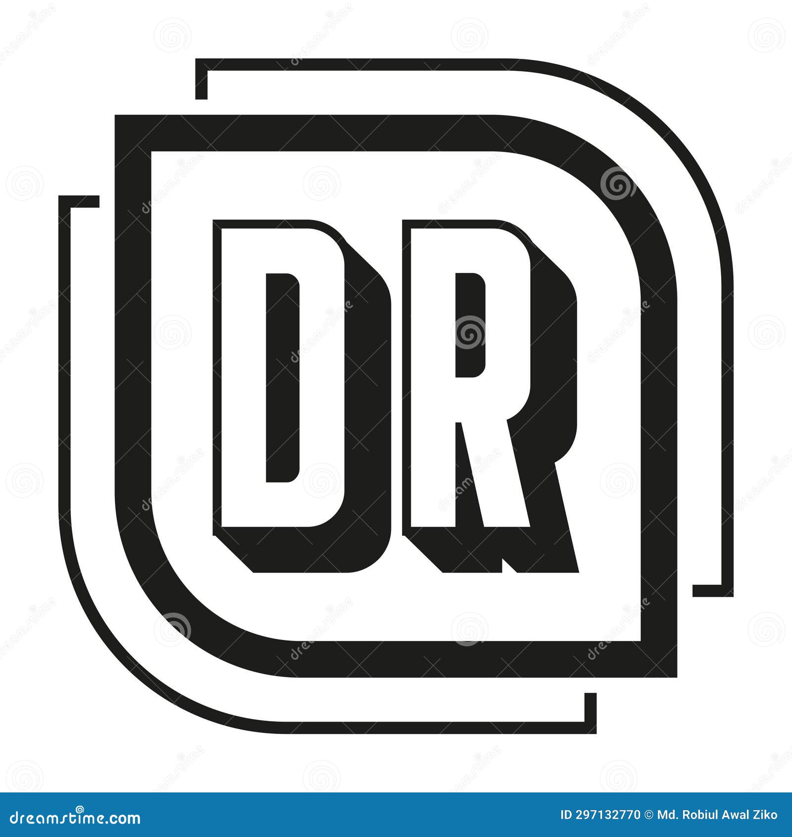 DR Letter Monogram Logo Design Stock Vector - Illustration of creative ...