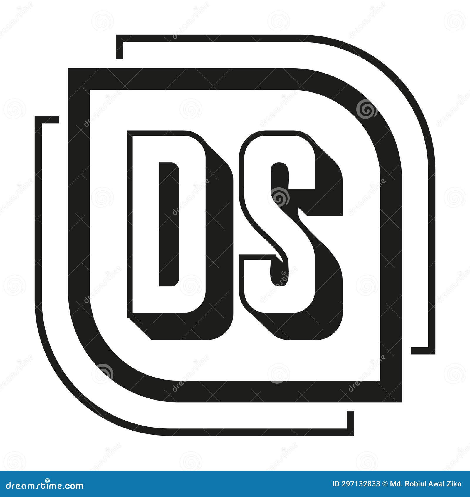 DS Letter Monogram Logo Design Stock Vector - Illustration of brand ...