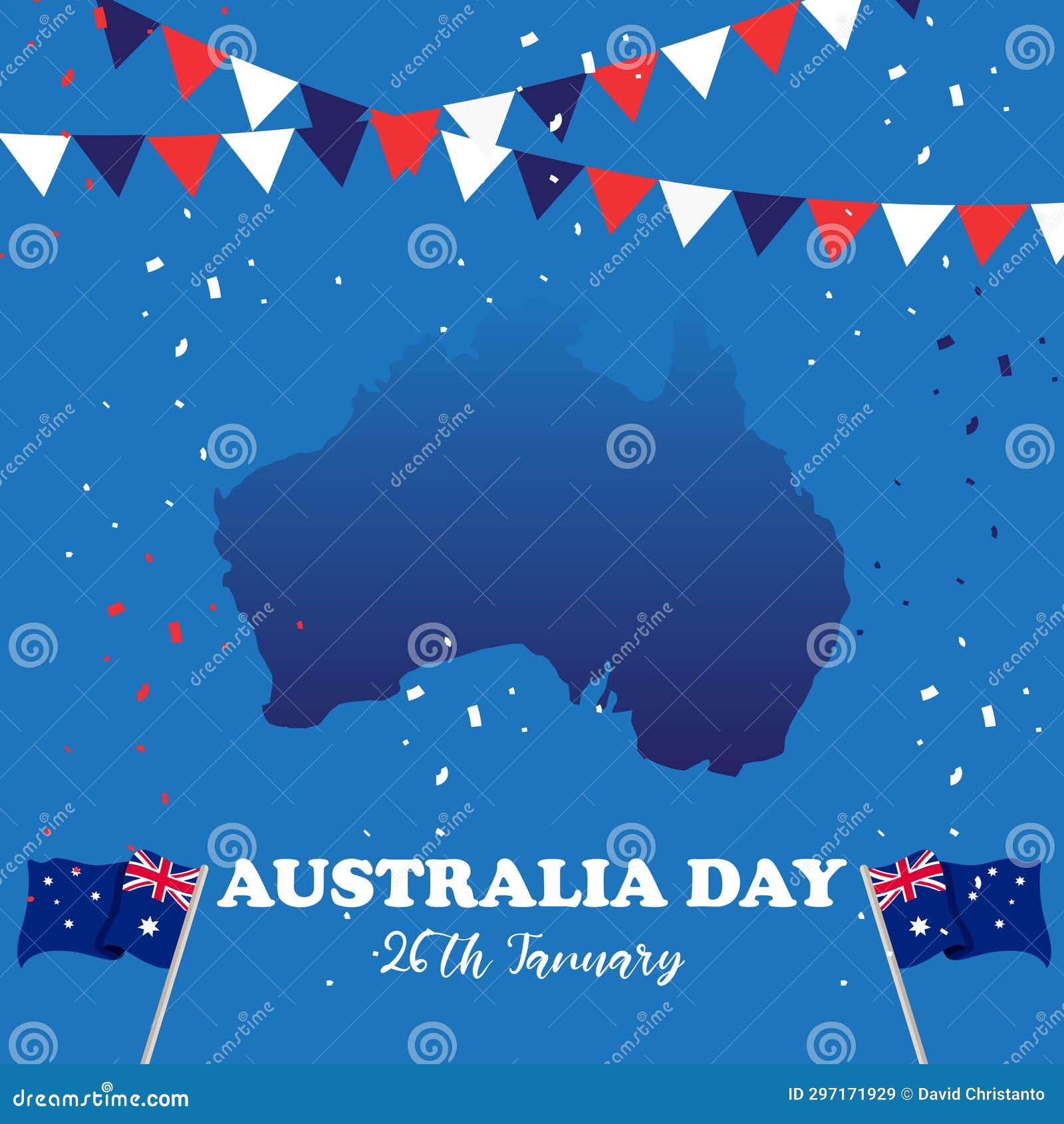 Australia Day Vector Background Stock Illustration - Illustration of ...