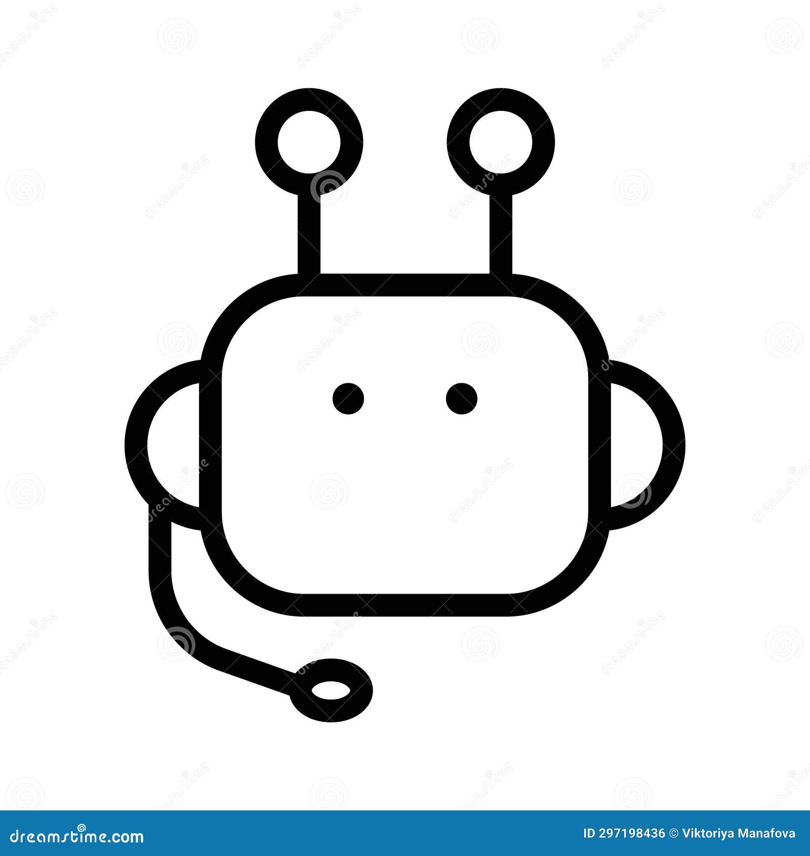 Chat bot icon stock vector. Illustration of virtual - 297198436