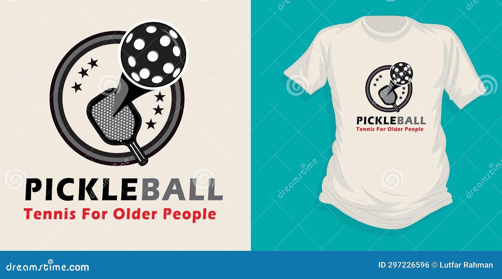 Flat Style Vintage Pickleball Vector Tshirt Stock Vector - Illustration ...