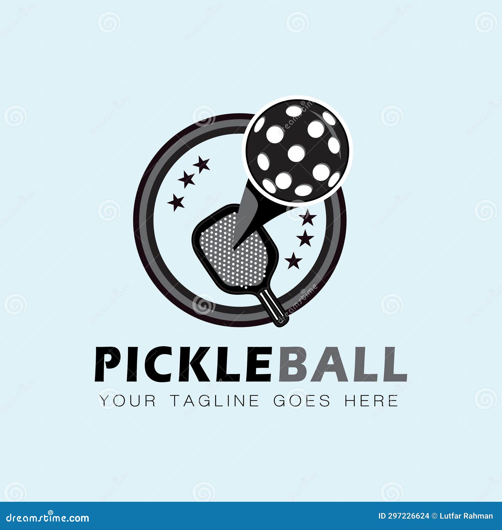 Vintage Pickleball Logo Icon Vector | CartoonDealer.com #247758199