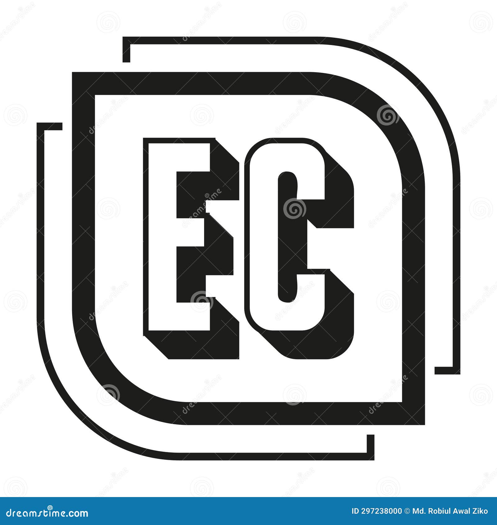 EC Letter Monogram Logo Design Stock Vector - Illustration of idea ...