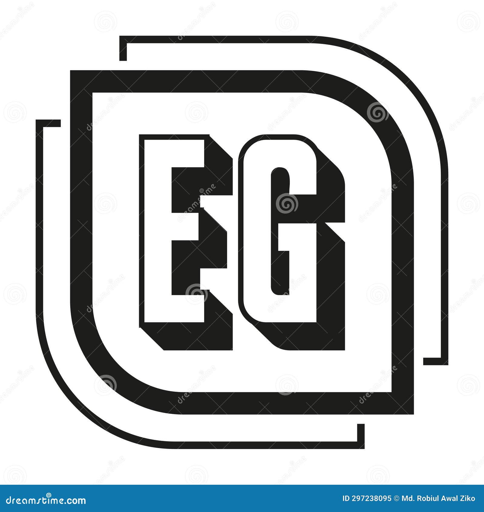 EG Letter Monogram Logo Design Stock Vector - Illustration of icon ...