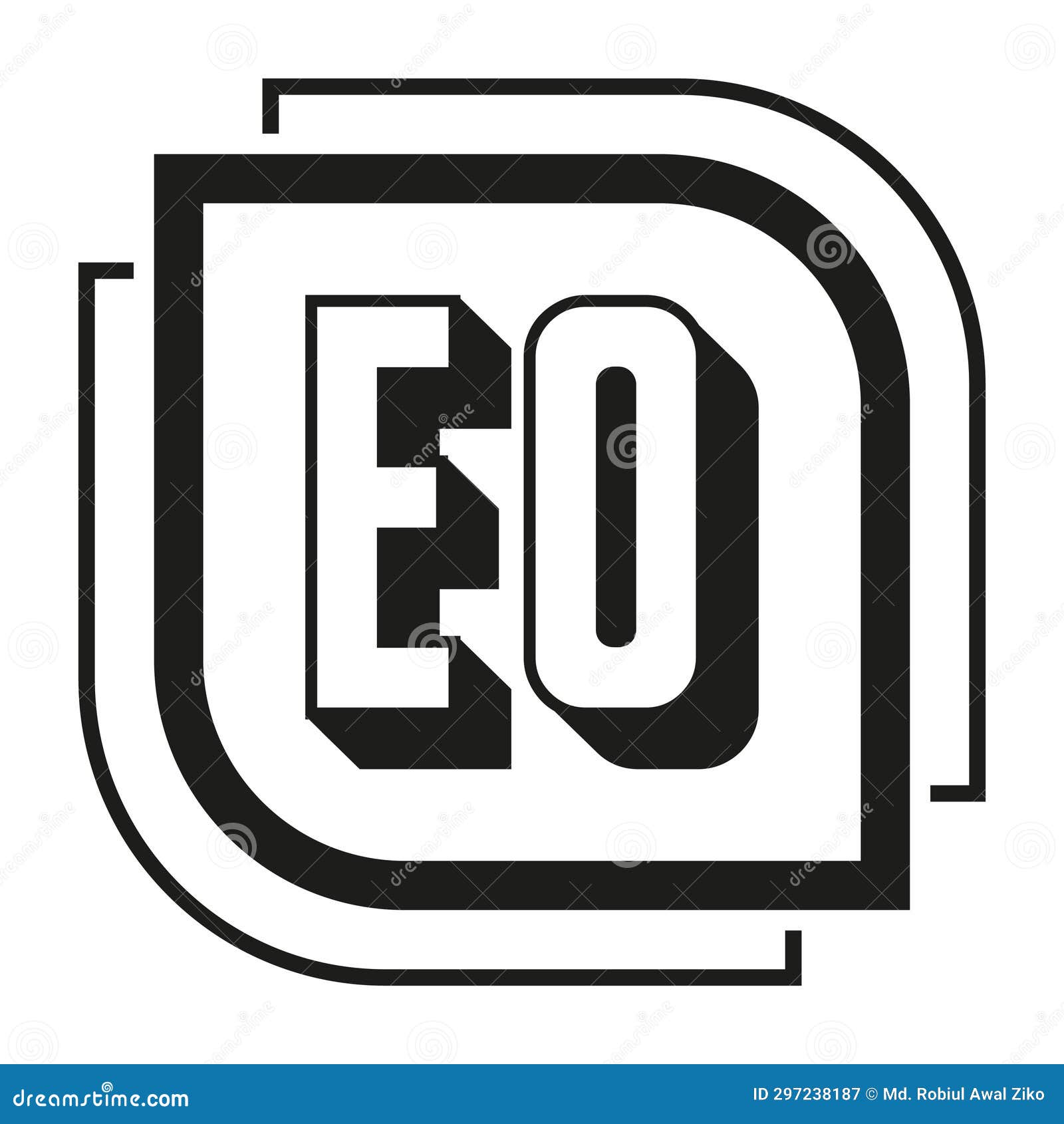 EO Letter Monogram Logo Design Stock Illustration - Illustration of ...