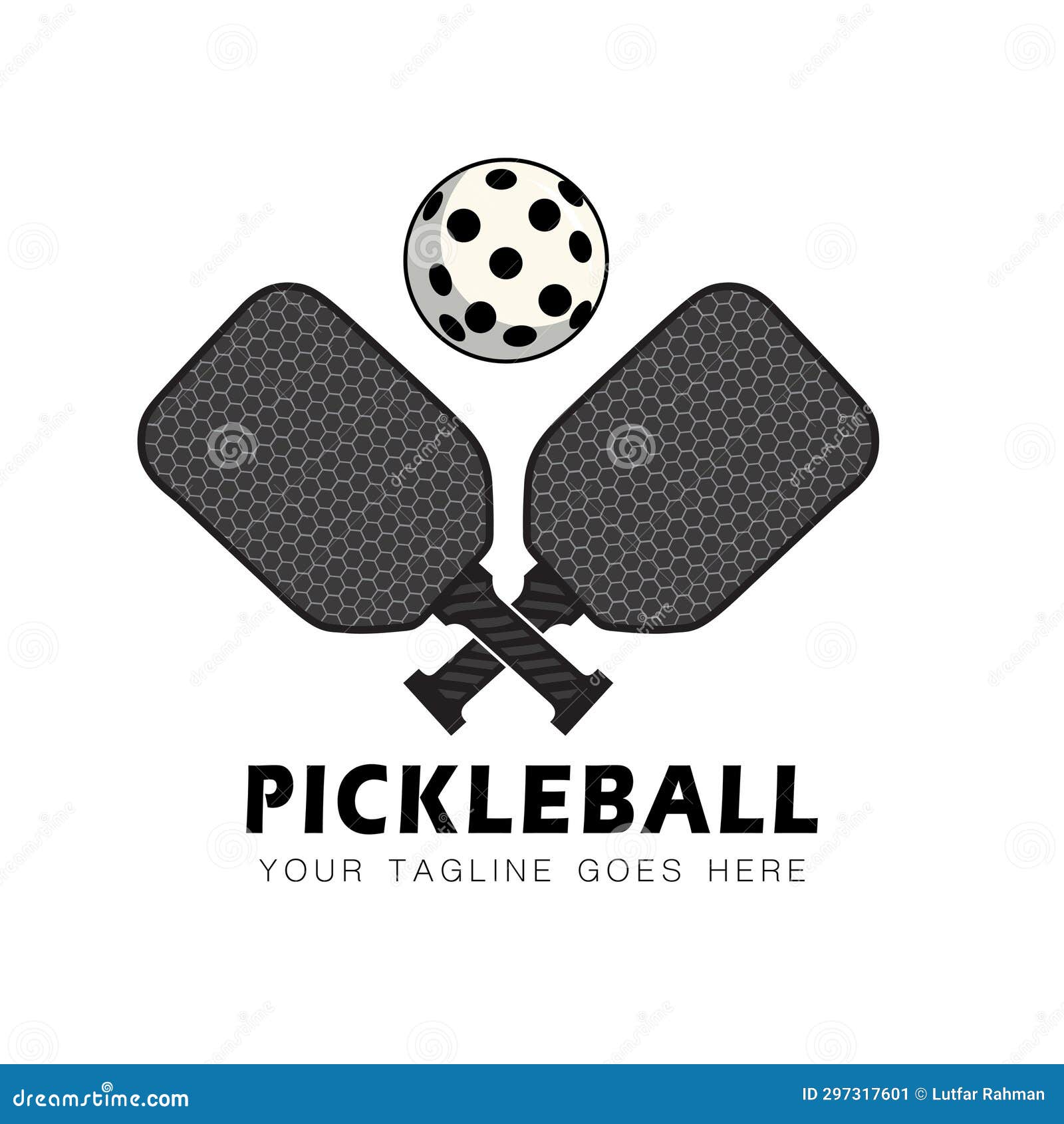 Pickleball Logo Design Template in Vector Form Stock Vector ...
