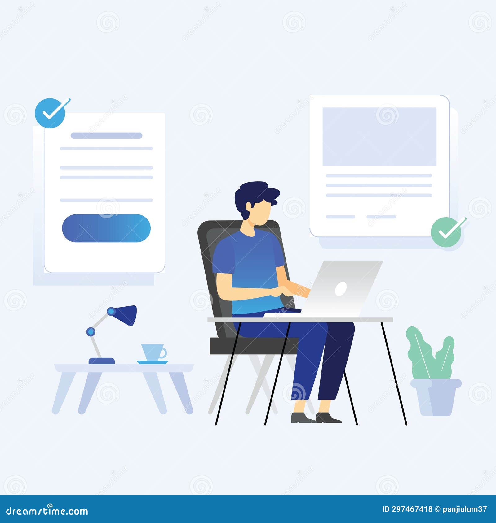 Vector Illustration Empowering Learning through Technology Stock ...