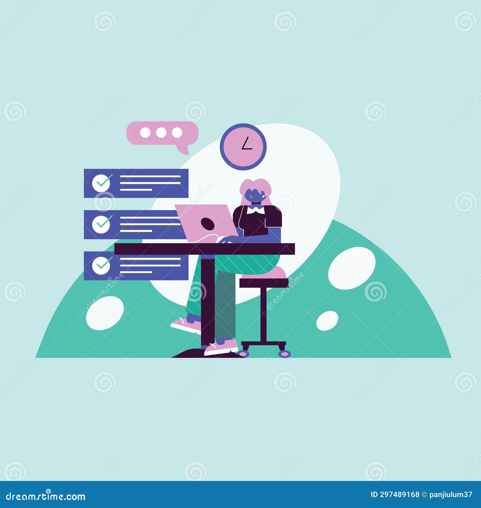 Vector Illustration Future Work from Home: Innovative Vector Design ...