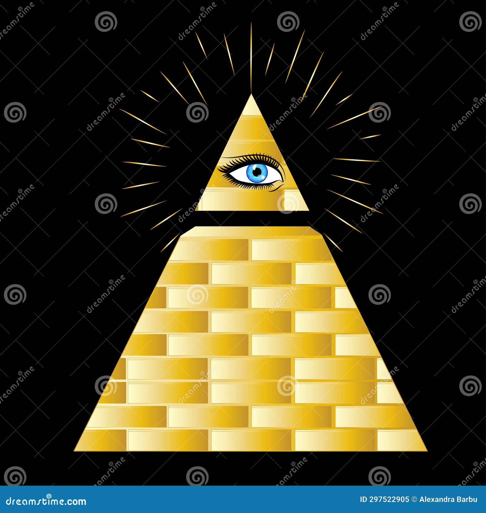 The Eye of Providence, All Seeing Eye of God, Occult Symbol Stock ...