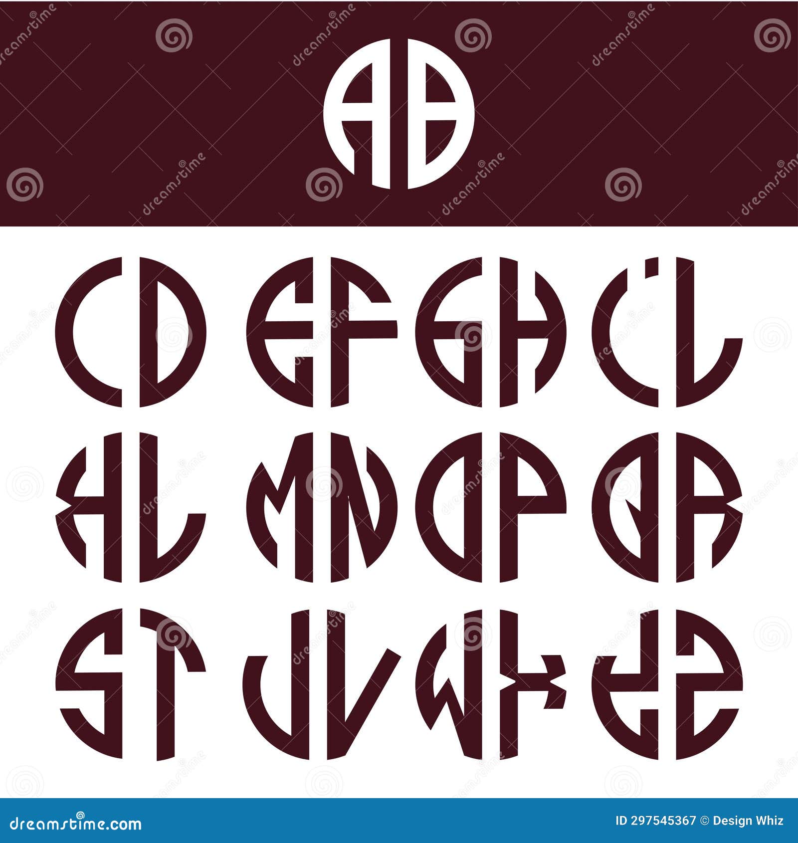 A To Z Alphabet Monogram Logo Design Full Set Stock Illustration ...