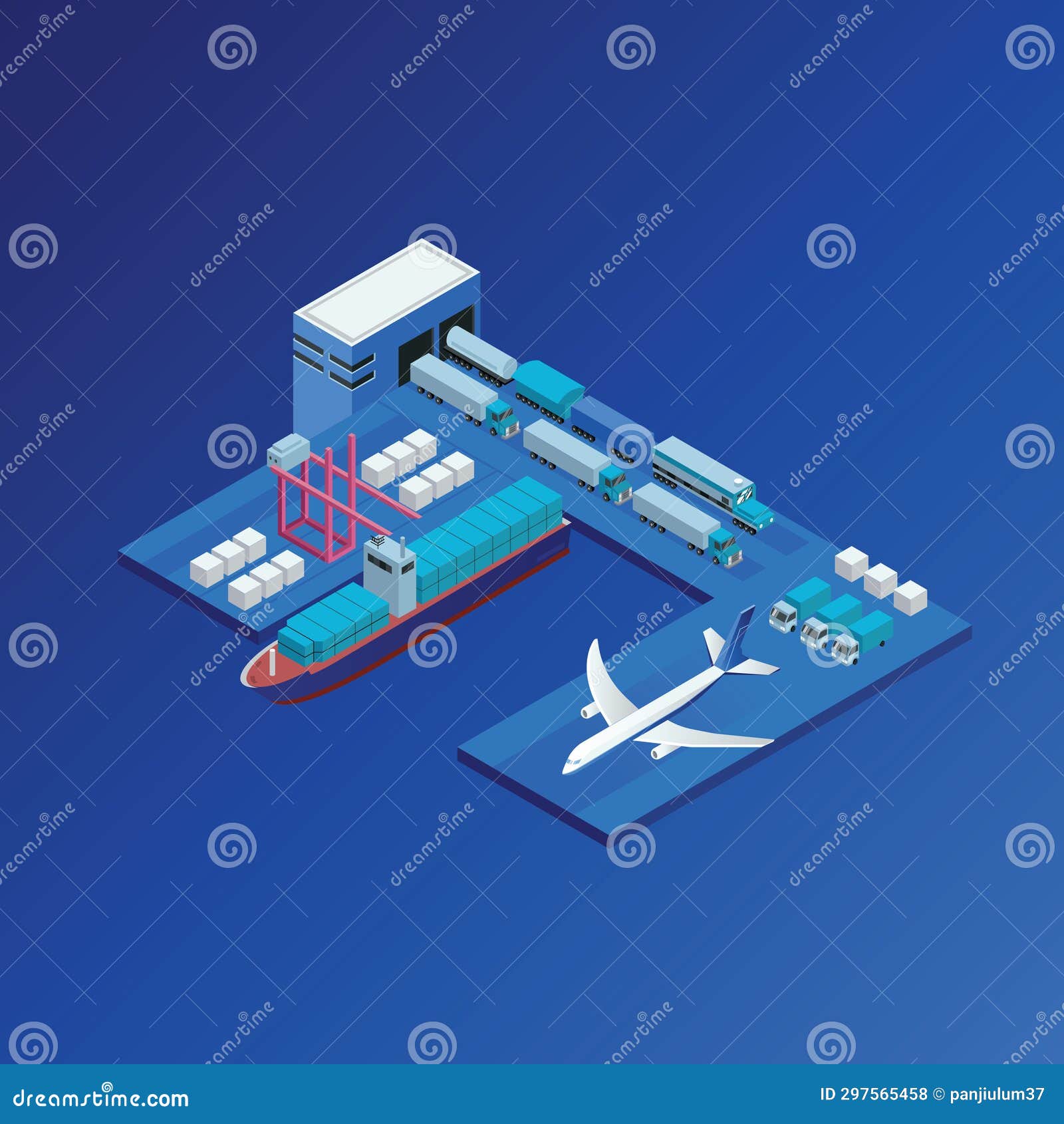 Vector Illustration Logistics Unleashed Modernizing the Movement of ...