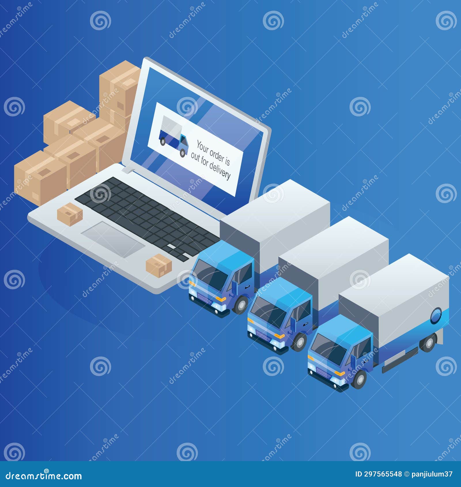 Vector Illustration Streamlining Global Trade Transportation and ...