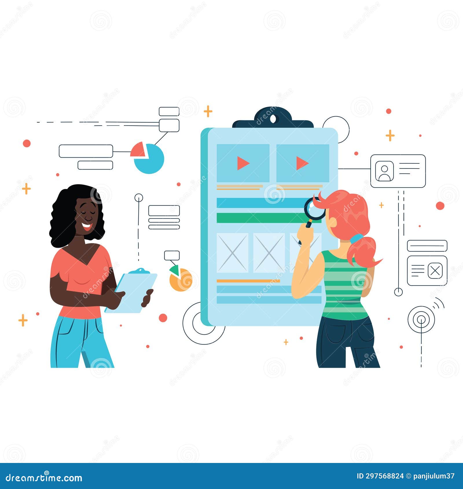 Vector Illustration Digital Progress in Pictures Technology News and ...