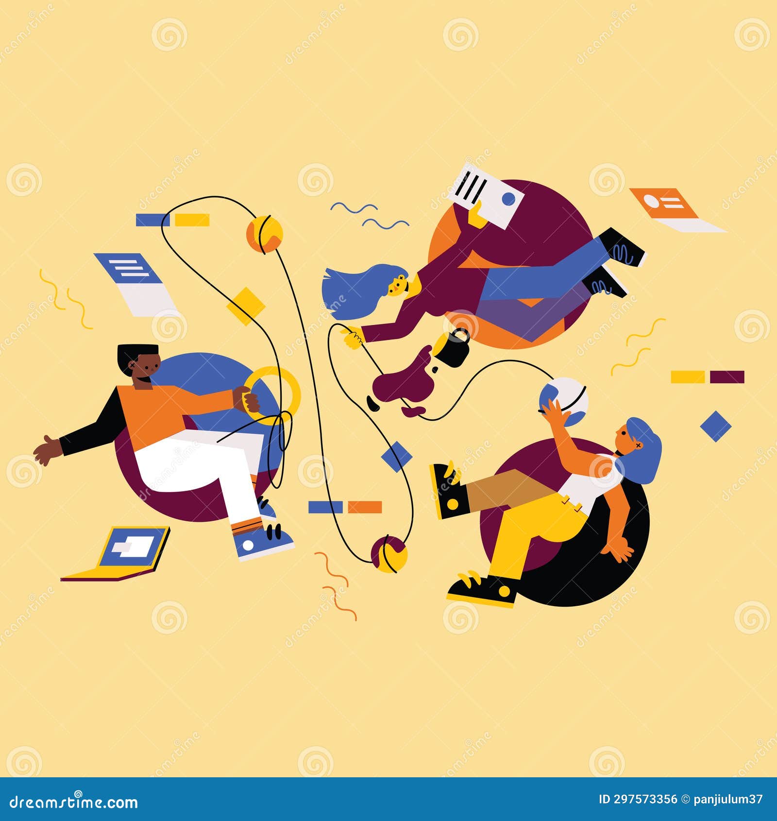 Vector Synergy Unleashed Teamwork Illustration Stock Vector ...