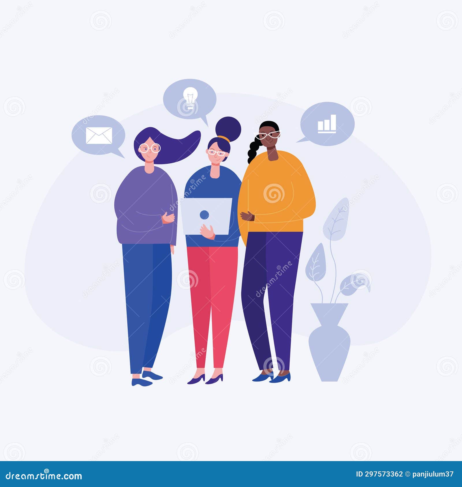 Vector Illustration the Art of Team Building Teamwork Concept Stock ...