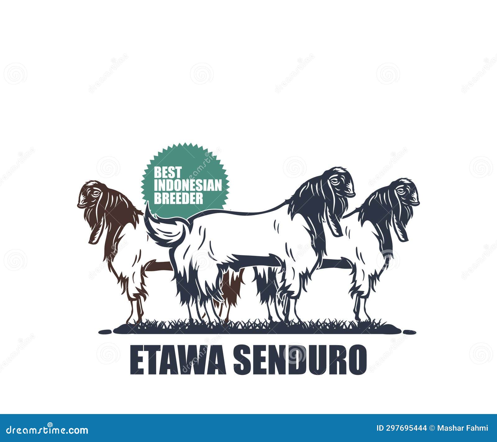 ETAWA SENDURO GREAT INDONESIAN GOAT BREEDER LOGO Stock Illustration ...