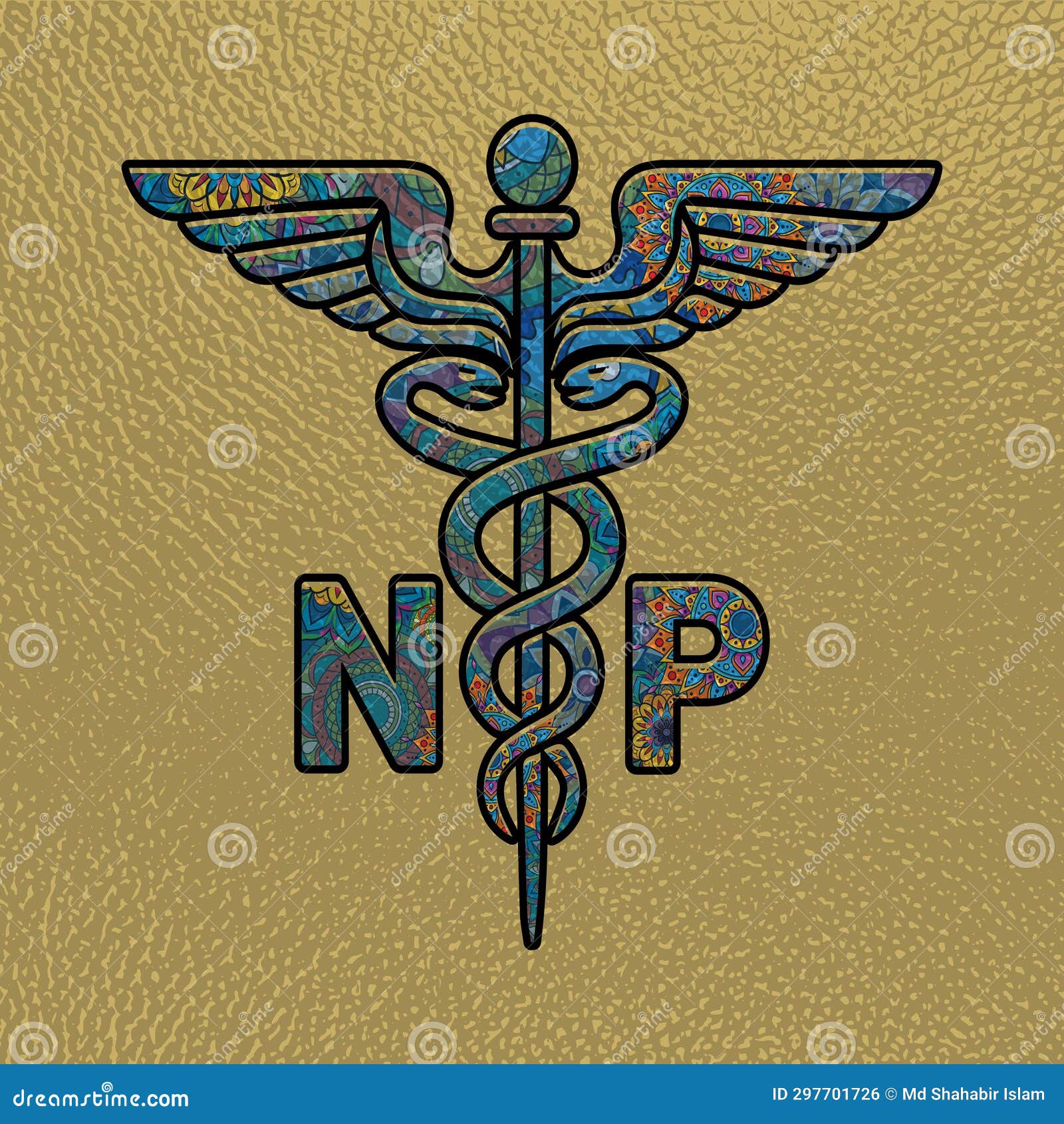 NP Nurse, Medical Symbol Caduceus Nurse Practitioner NP Vector ...