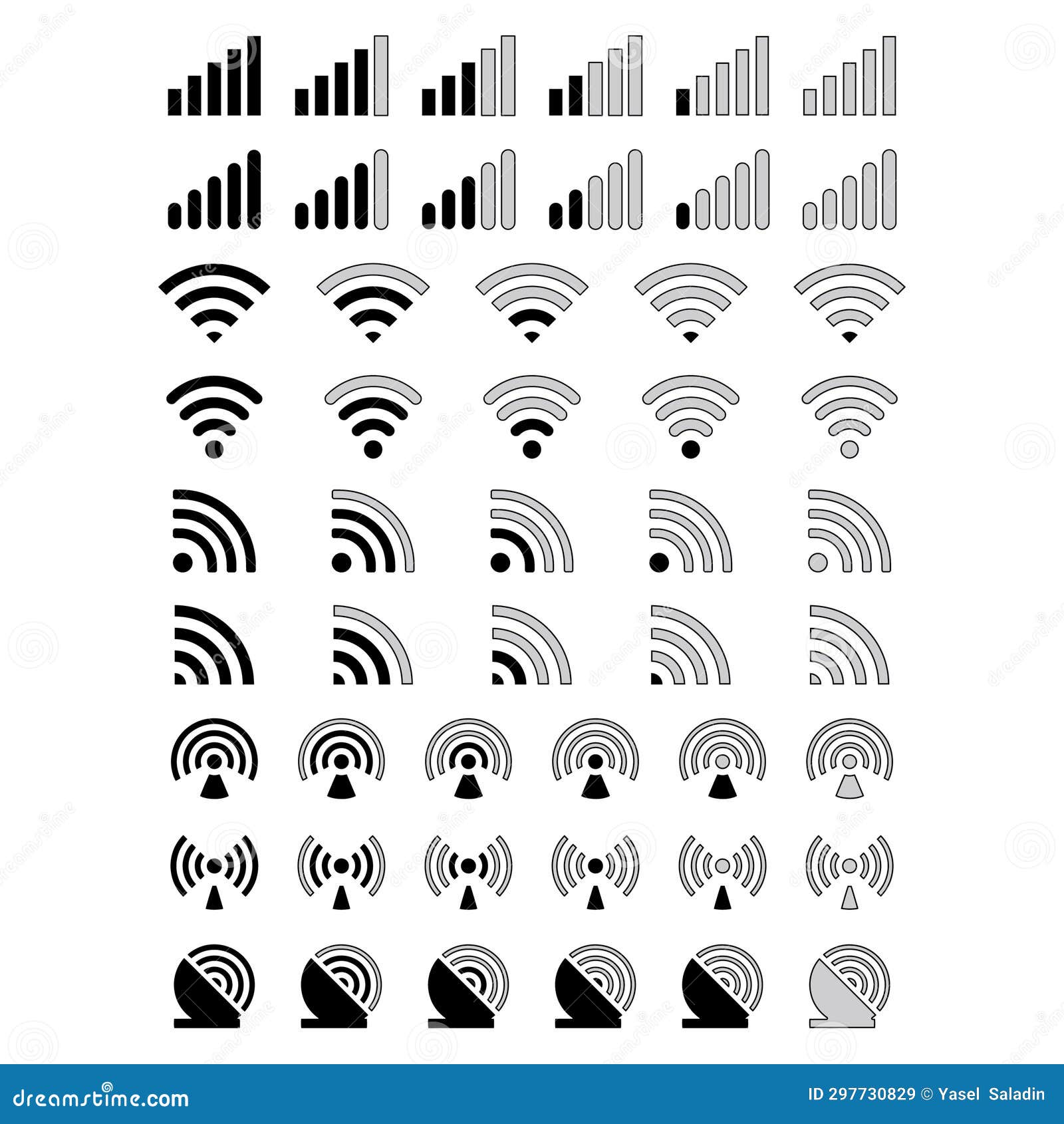 Wireless and Network Vector Line Icon Set. Icons Like Connection ...