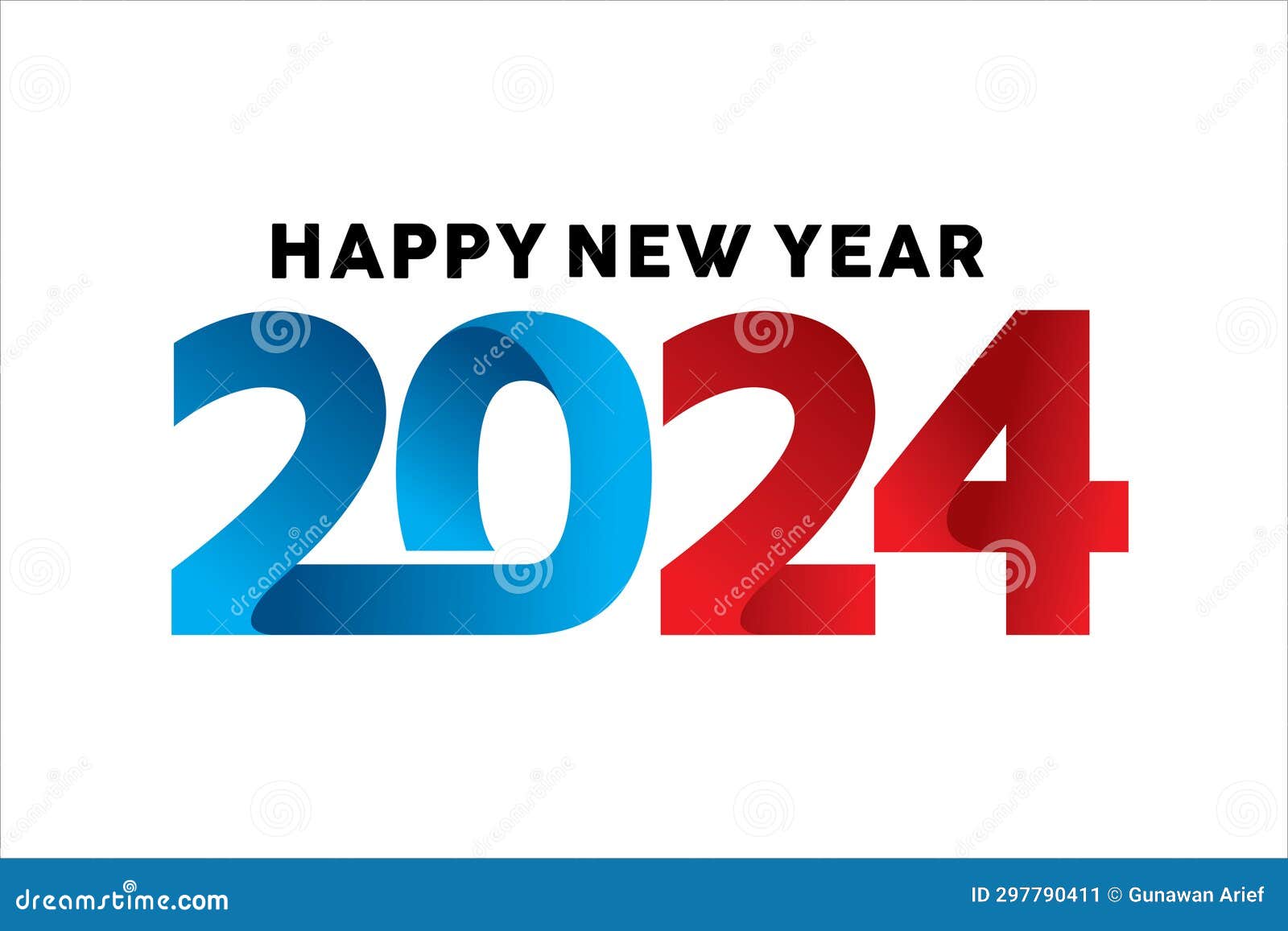 2024 Happy New Year Number Design Template Stock Illustration ...