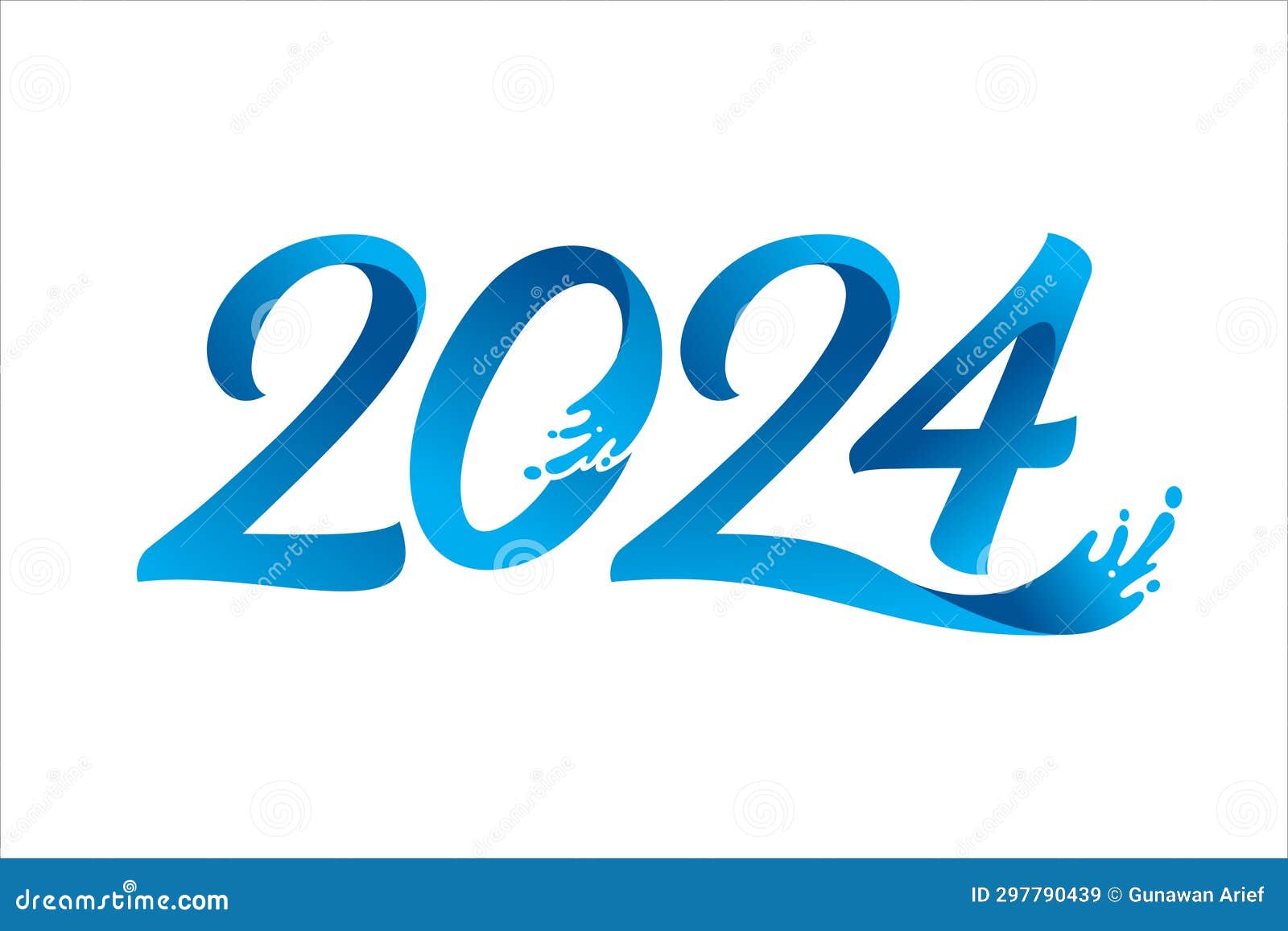 2024 Happy New Year Number Design Template Stock Illustration ...