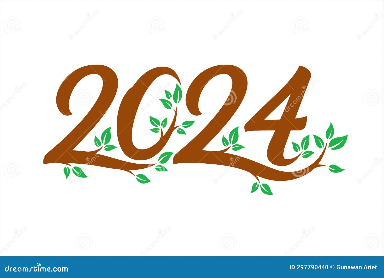 2024 Happy New Year Number Design Template Stock Vector - Illustration ...
