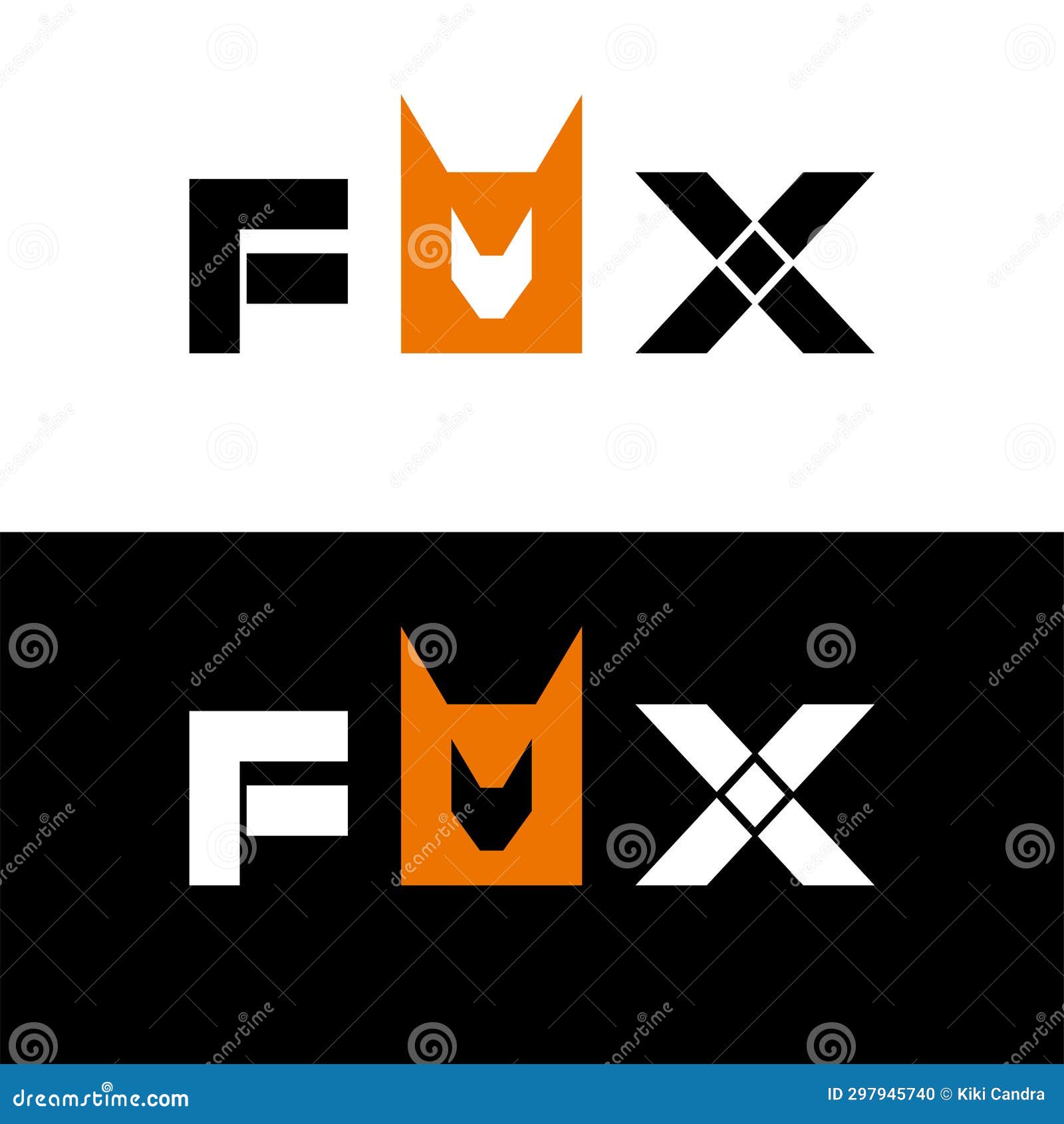 Letter FOX Logo Design Template Stock Vector - Illustration of emblem ...