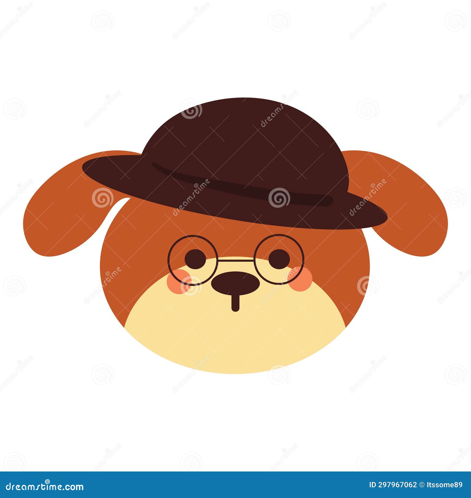 Hand Drawing Cartoon Dog Sticker Stock Vector - Illustration of baby ...