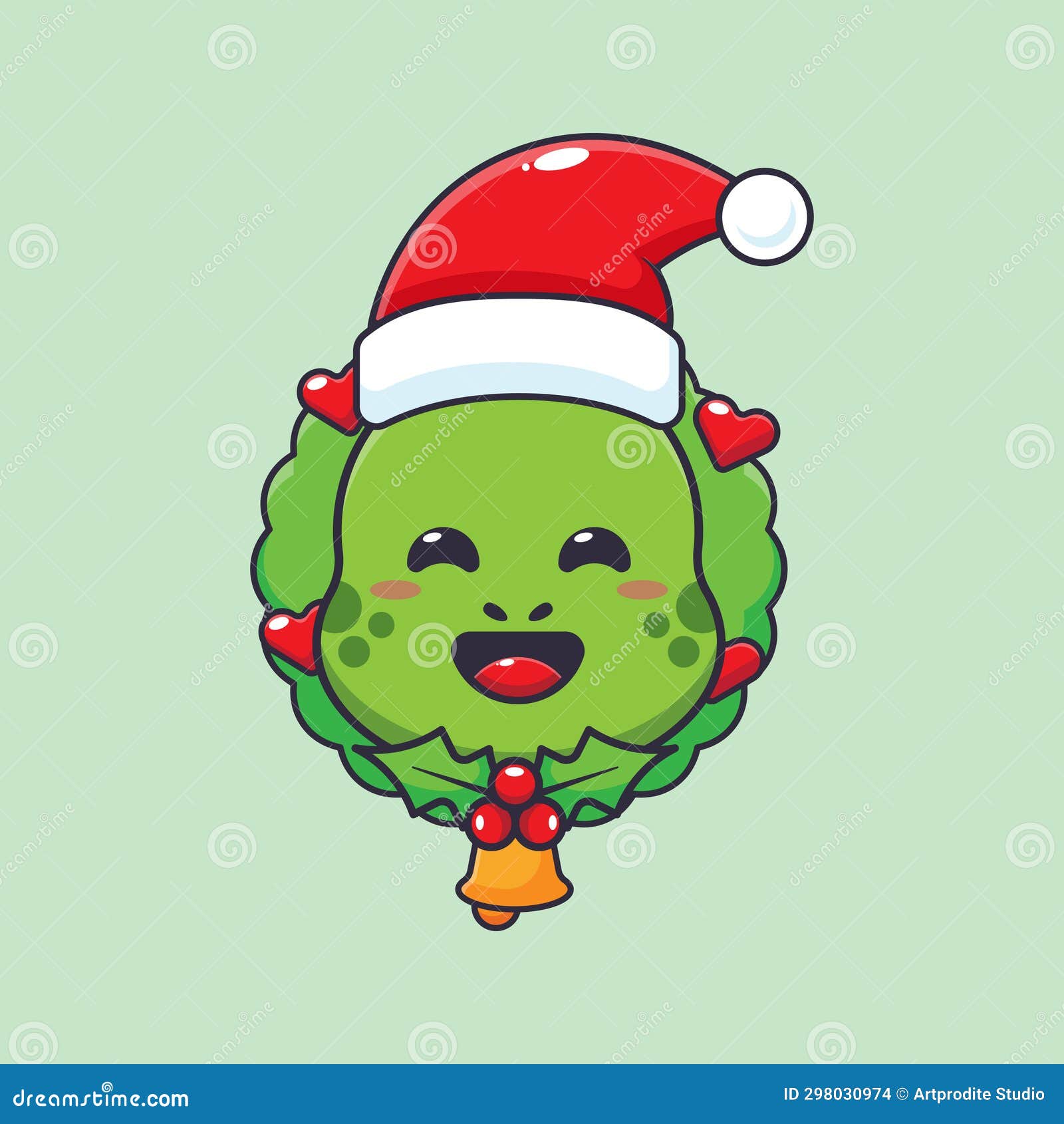 Cute Turtle in Christmas Day. Cute Christmas Cartoon Character ...