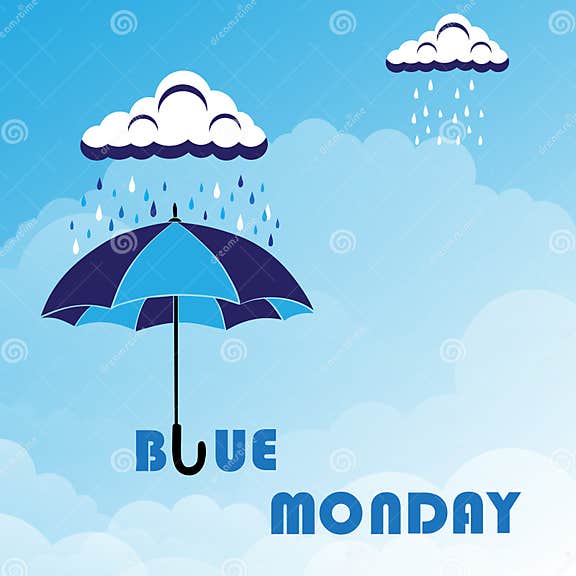 Blue Monday Vector Illustration Stock Vector - Illustration of copy ...