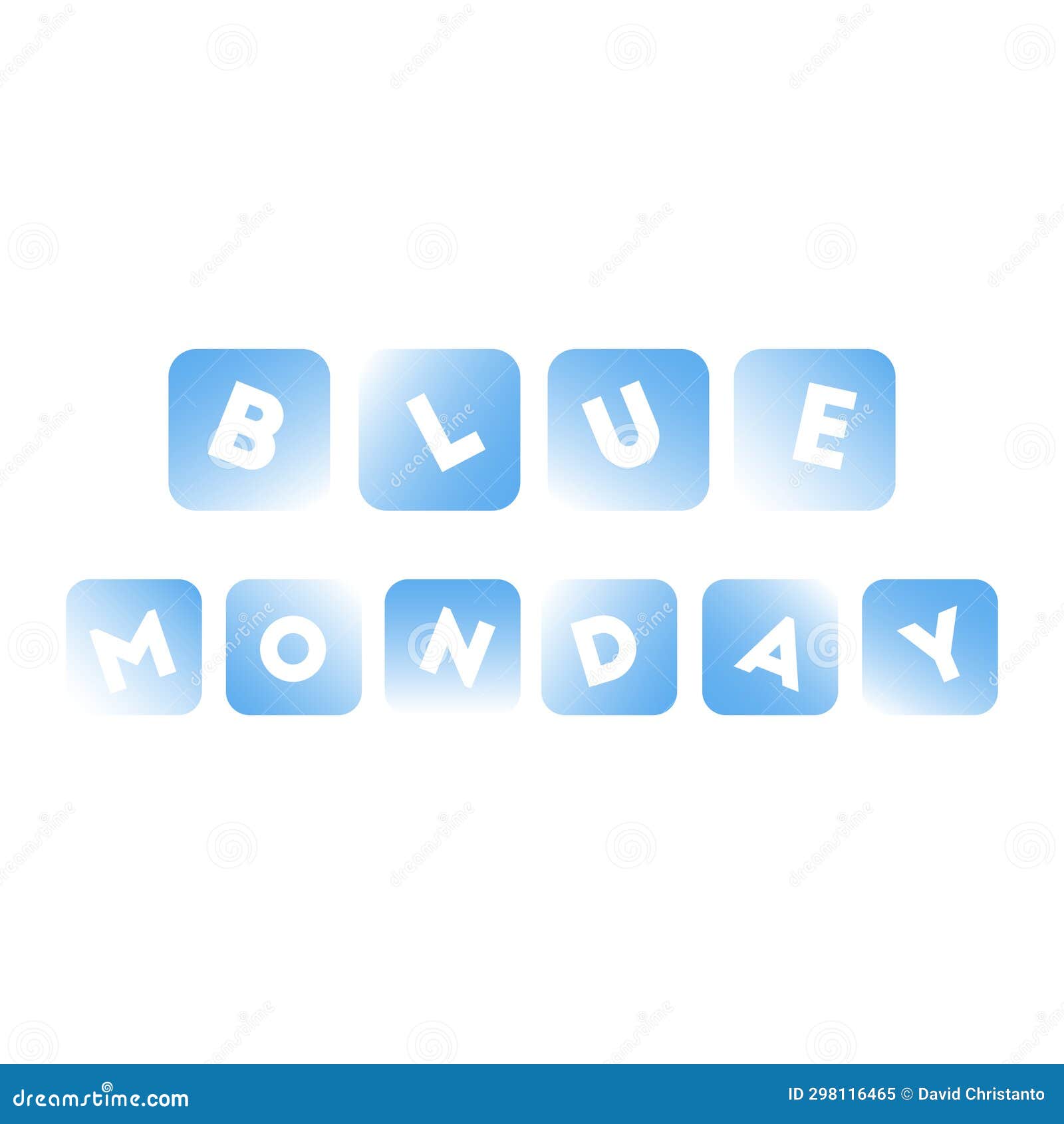 Blue Monday Vector Illustration Stock Vector - Illustration of coffee ...