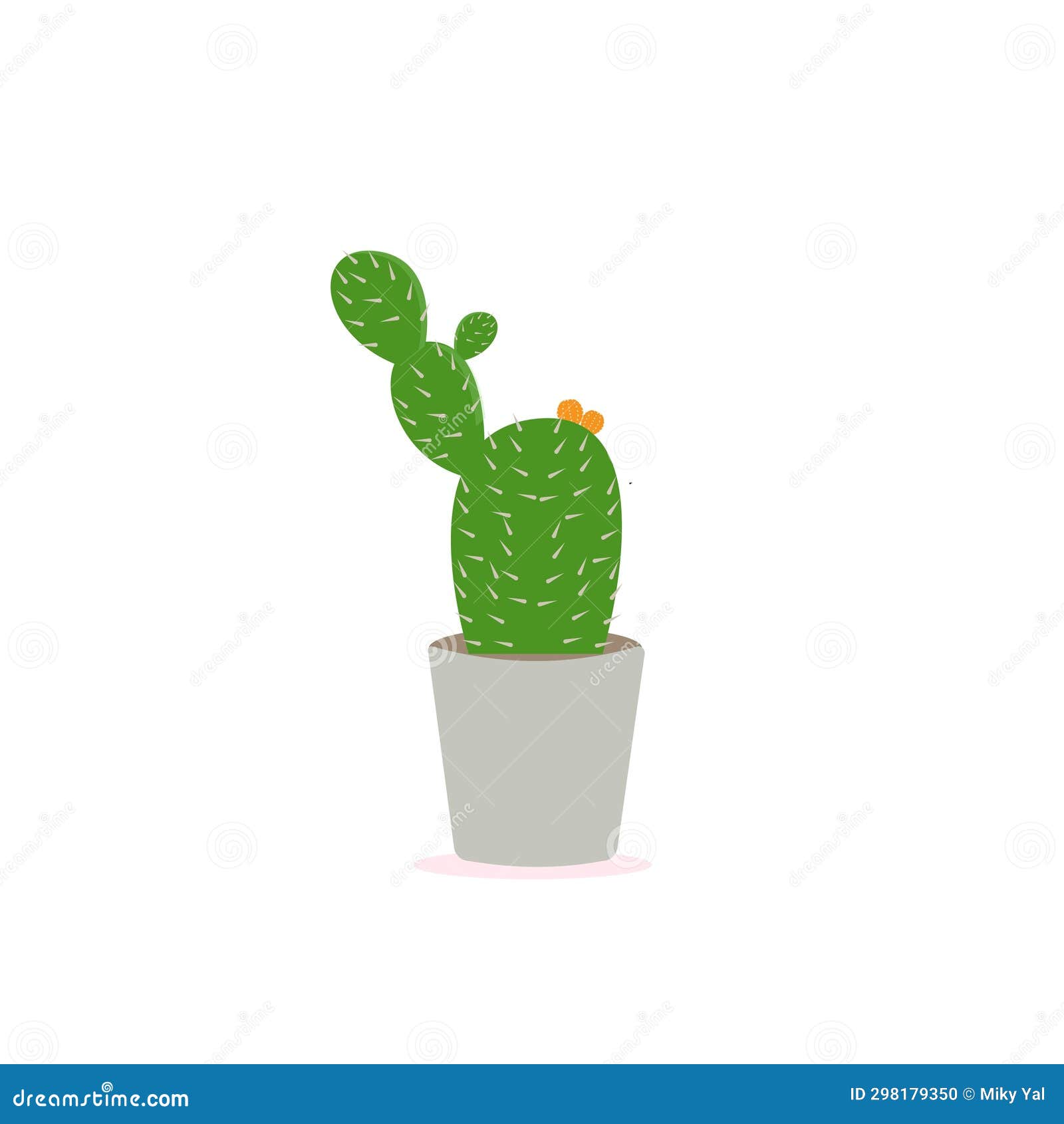 Cactus Icons in a Flat Style on a White Background. Home Plants Cactus ...