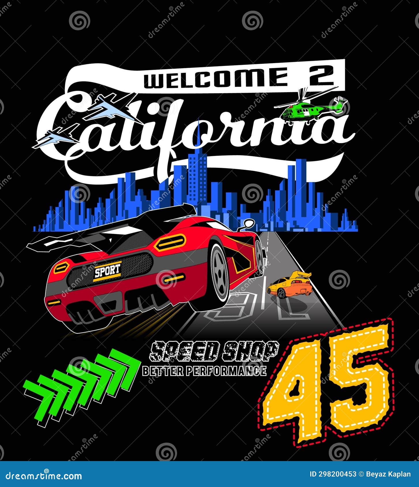 Furious Fast Car Design and Effective Pattern Stock Illustration ...