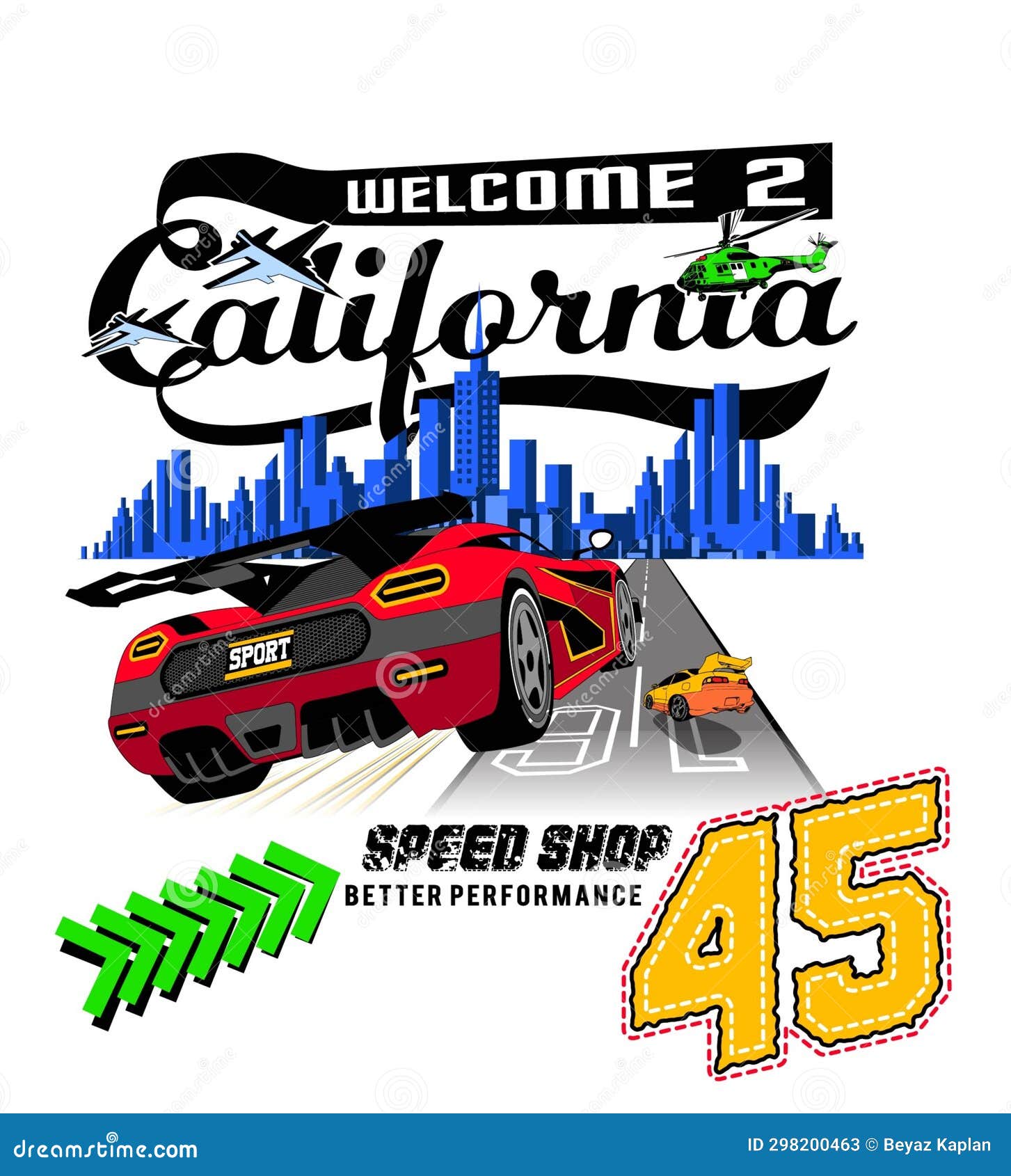 Furious Fast Car Design and Effective Pattern Stock Illustration ...